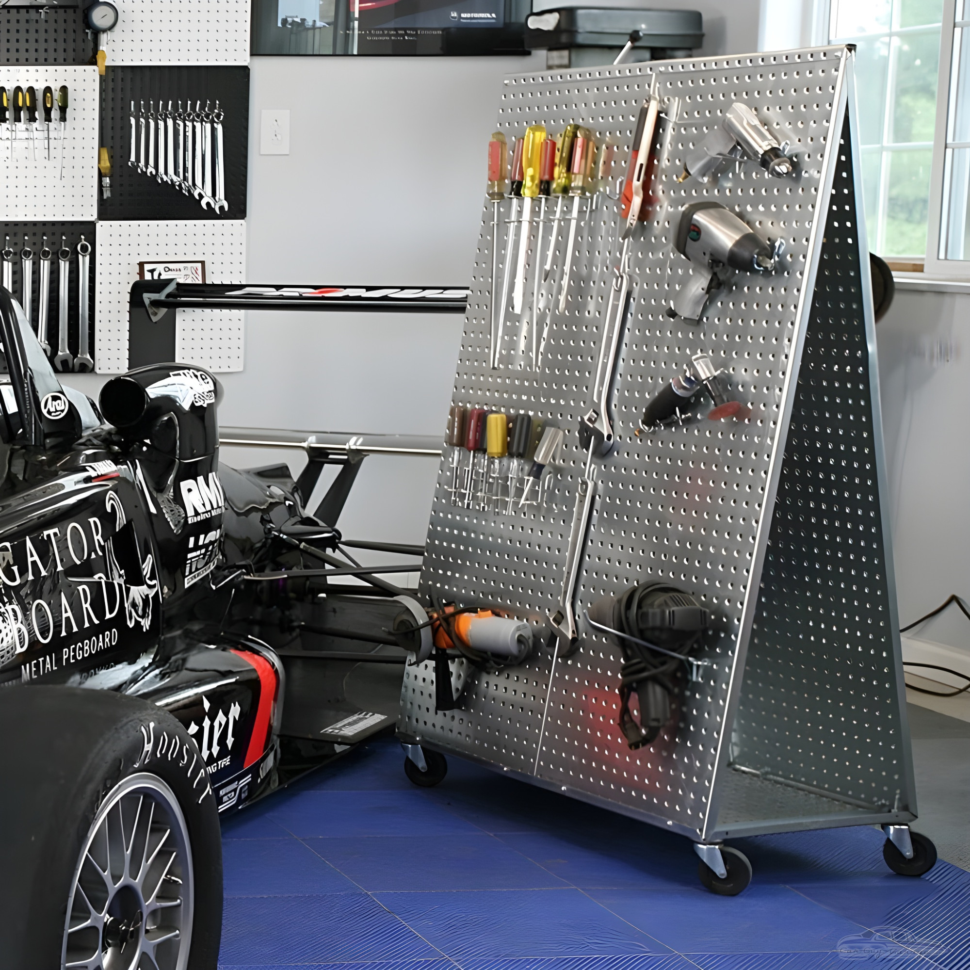 32" Rolling Pegboard Cart - Mobile Tool Storage Solution