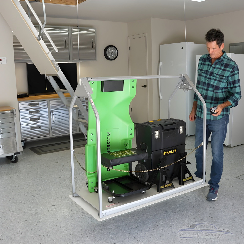 200 lbs Remote Attic Lift with Corded Remote - Safe & Easy