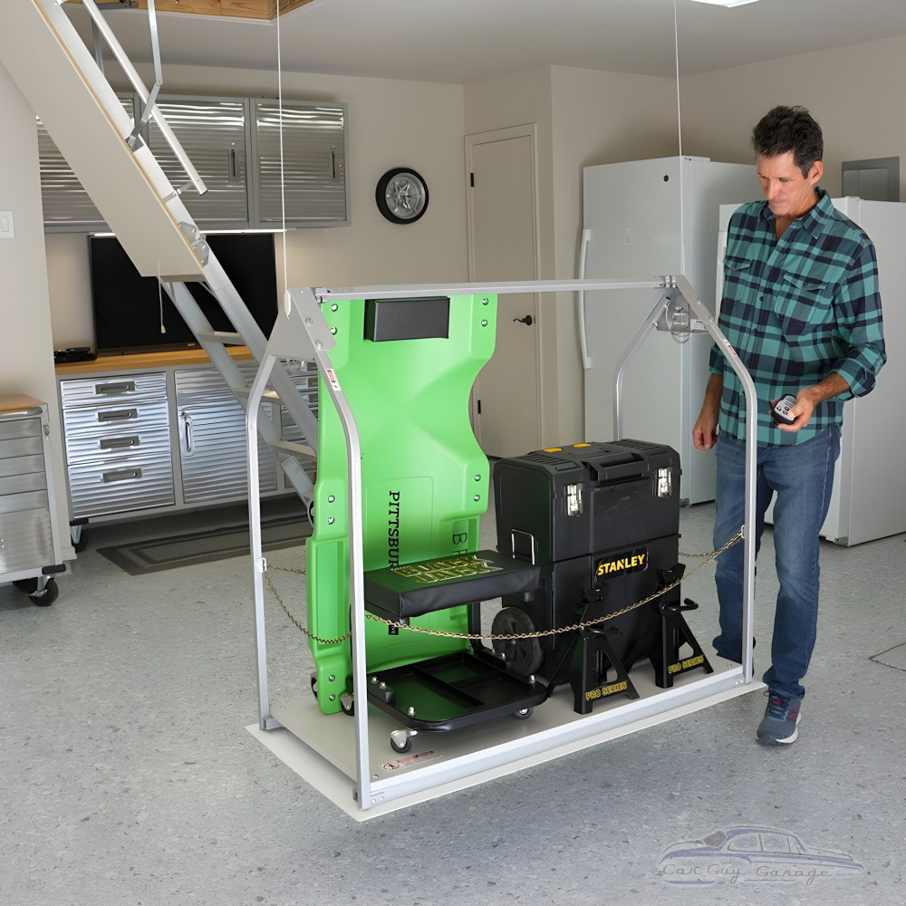 200 lbs Remote Attic Lift with Corded Remote - Safe & Easy