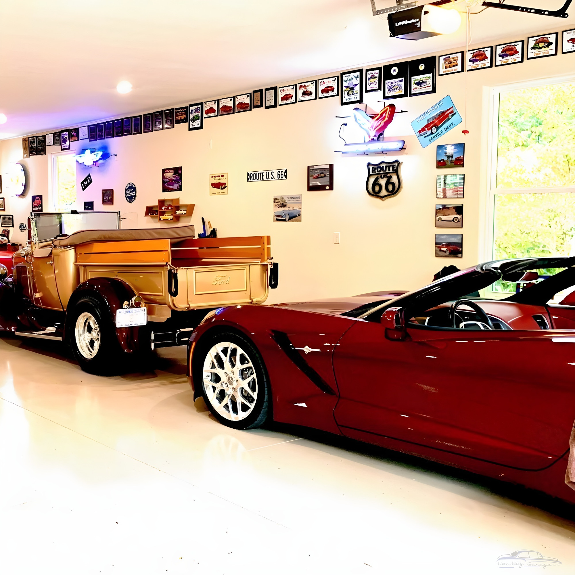 Corvette C7 Neon Sign - Hand-Blown Glass, Vibrant Glow, 30"x20"