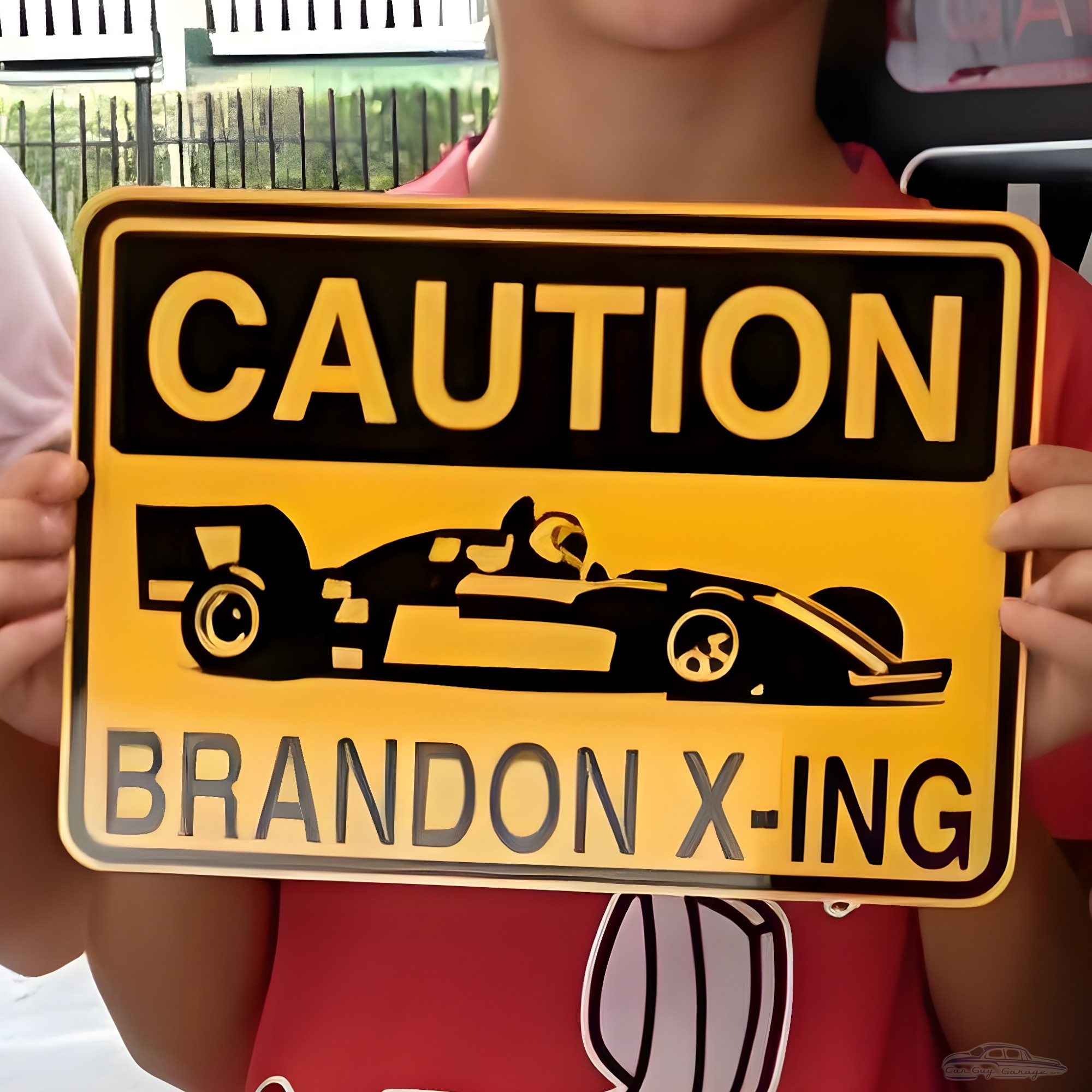 Personalized Open Wheel Racer Sign - Custom Aluminum Decor