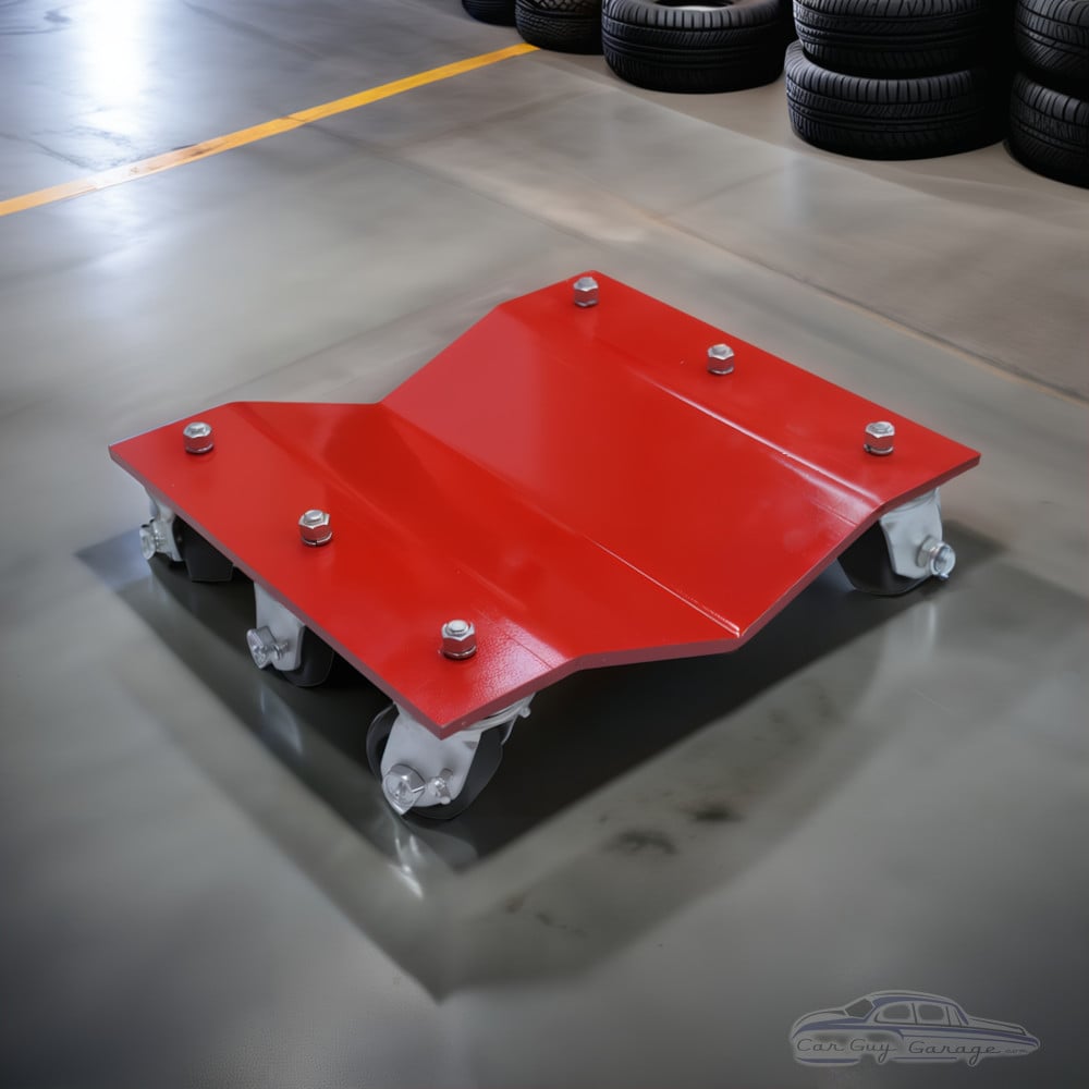 Hanging Car Dolly Wall Rack - Secure Garage Storage Solution