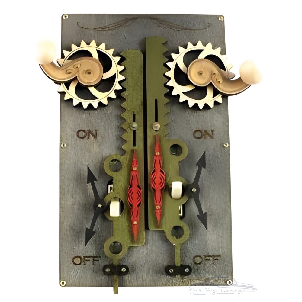 Gray Levered Handle Light Switch Plate - Unique & Functional