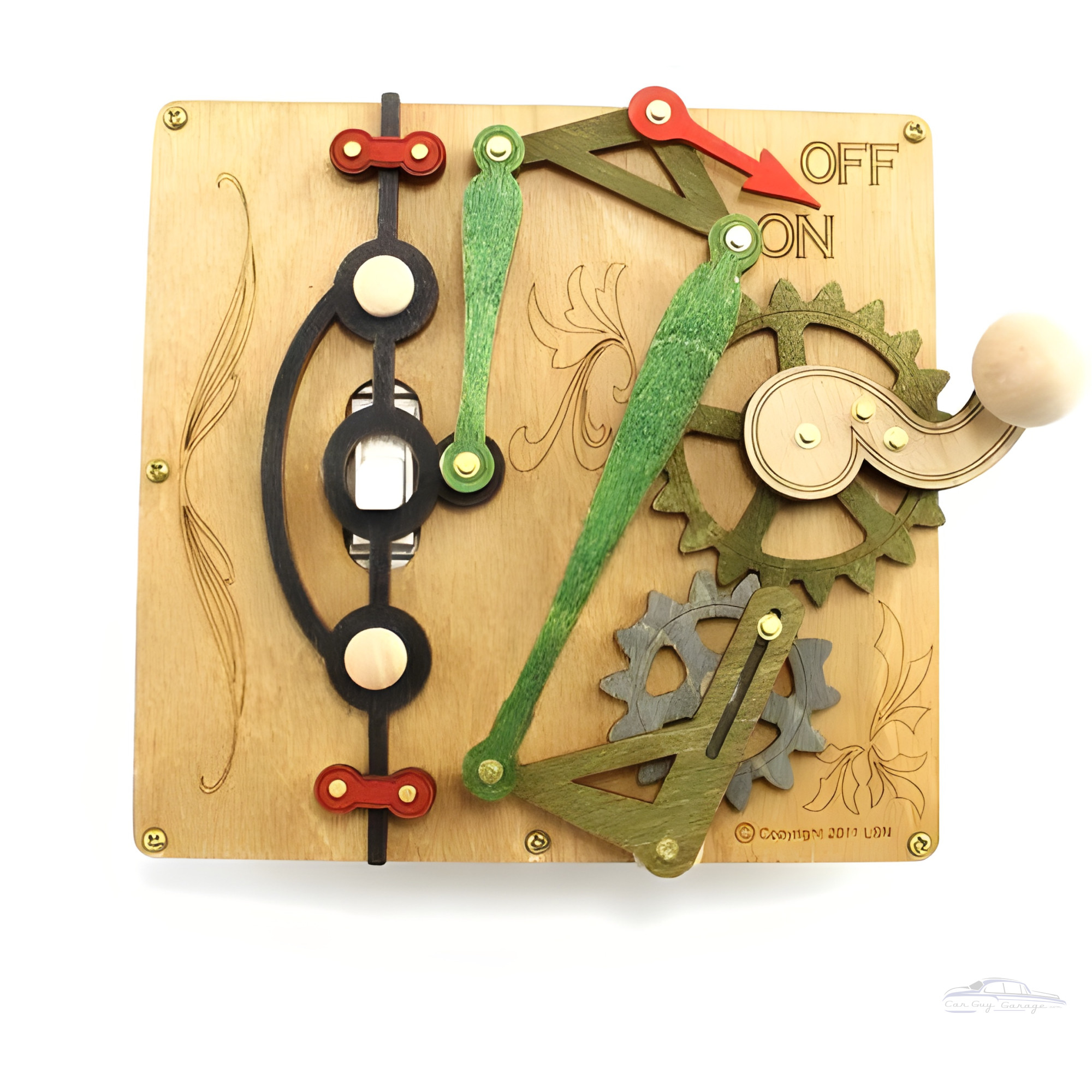 Earth Tone Gear Levered Light Switch Plate - Unique & Functional