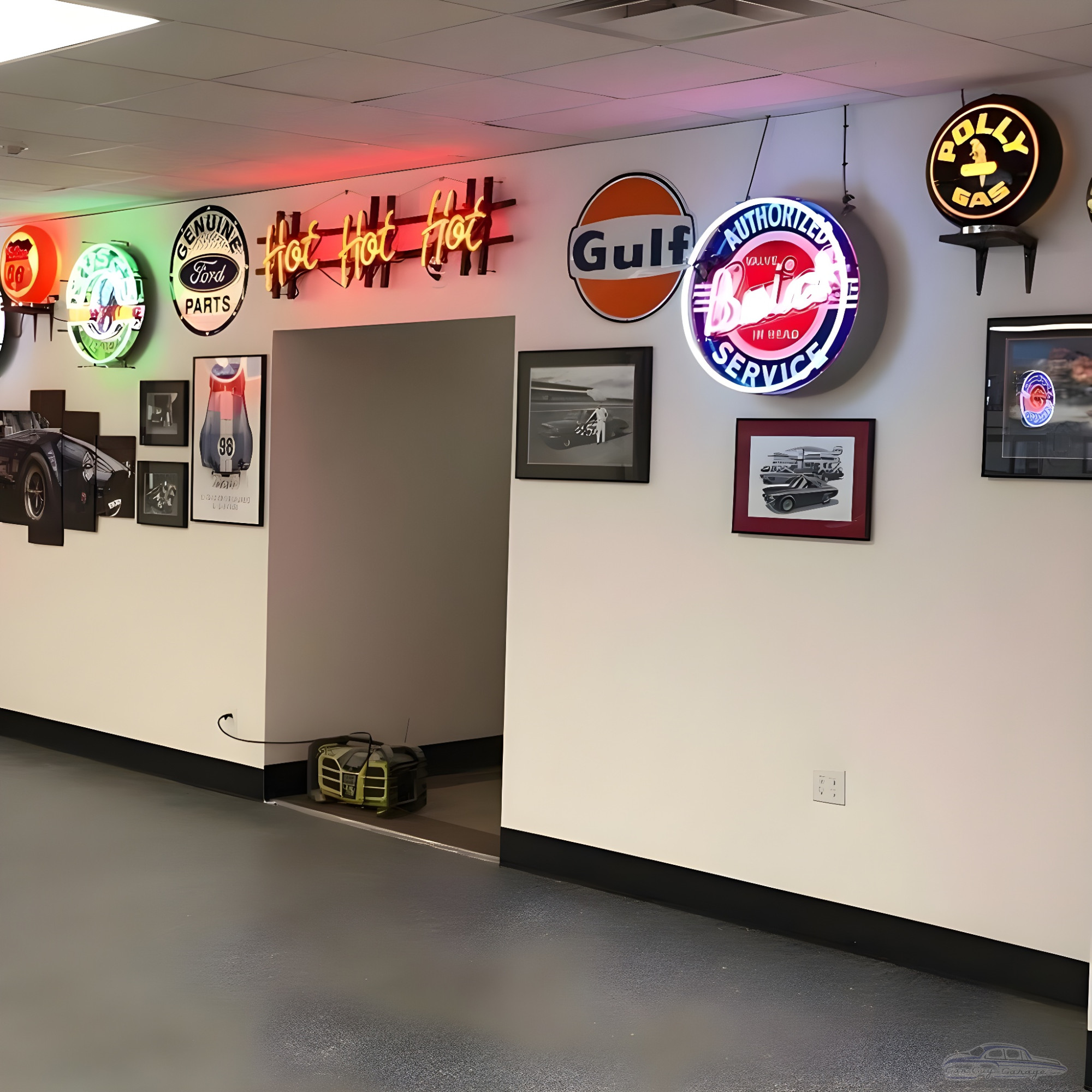 Buick Neon Sign - 24" Round, Hand-Blown Glass, Vintage Charm