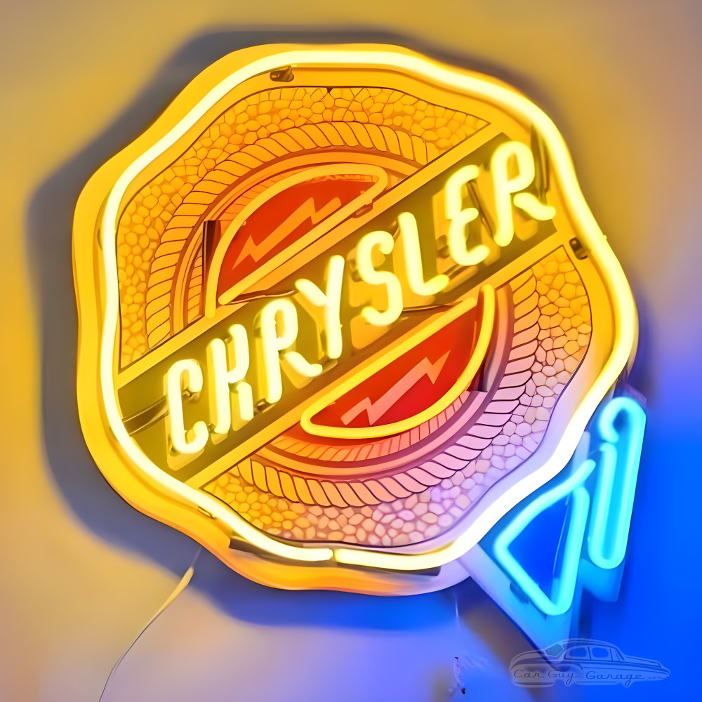 Chrysler Plymouth Neon Sign - Vintage Automotive Decor, 36"