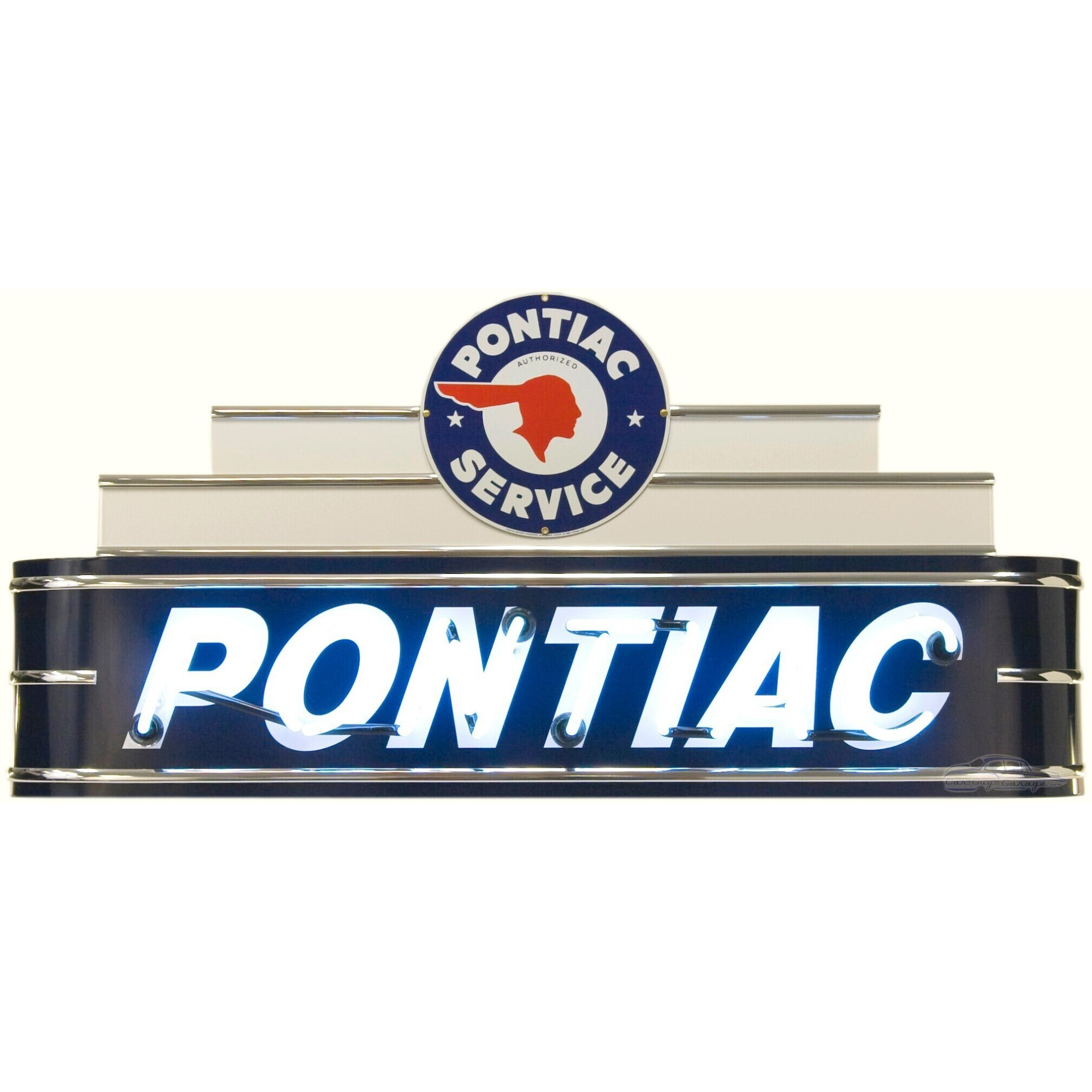 48" Pontiac Neon Sign - Durable, Easy to Hang, Made in USA
