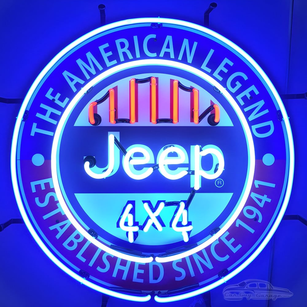 Jeep LED Sign - 15" Diameter, Indoor Use, Energy Efficient