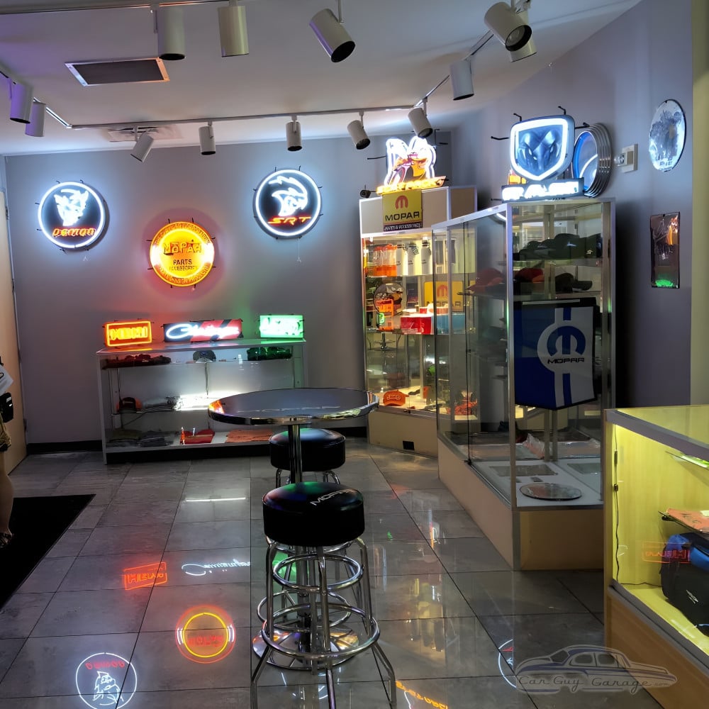 Dodge Demon Neon Clock - 15" Diameter, Real Glass Neon, Quartz