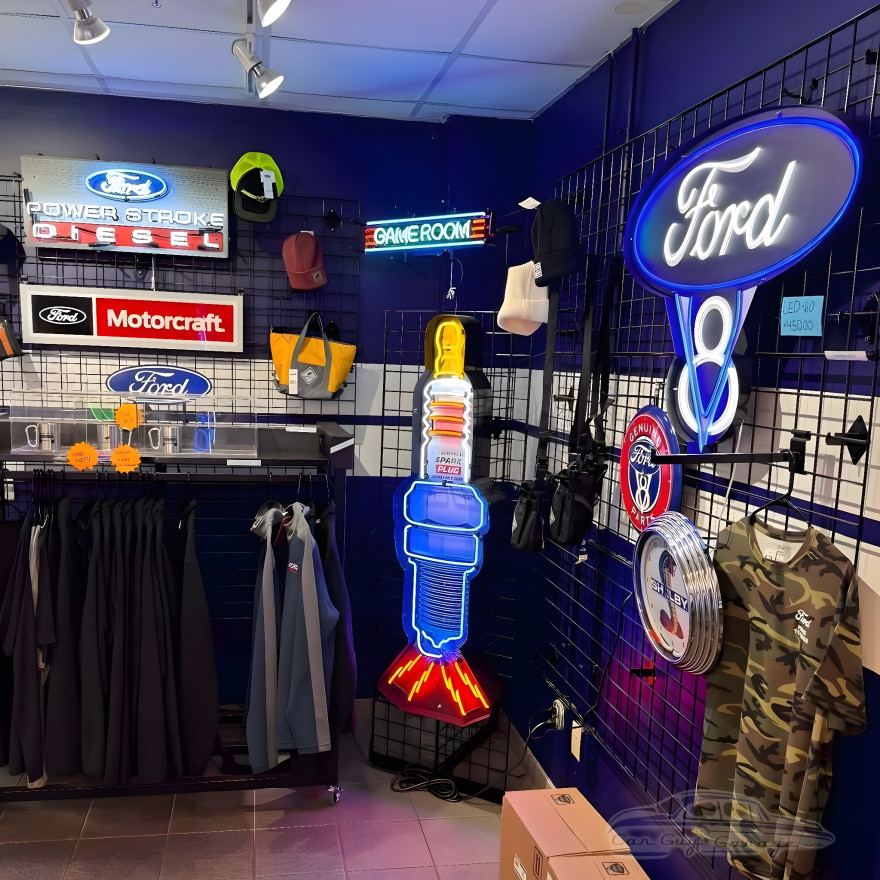 Ford Power Stroke Diesel Neon Sign - Retro Style, 33"x14"