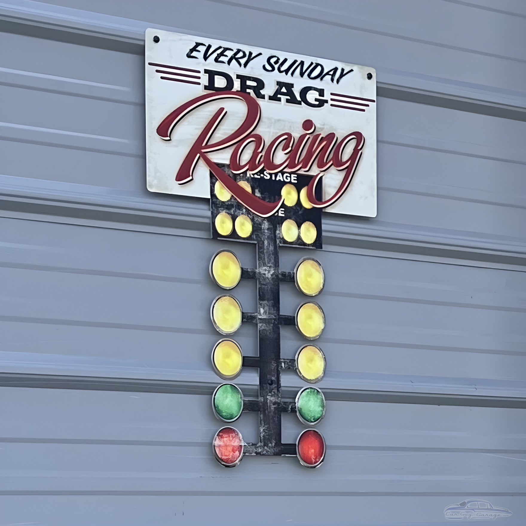 Drag Racing Metal Sign - 16"x24" Custom Shape, Made in USA