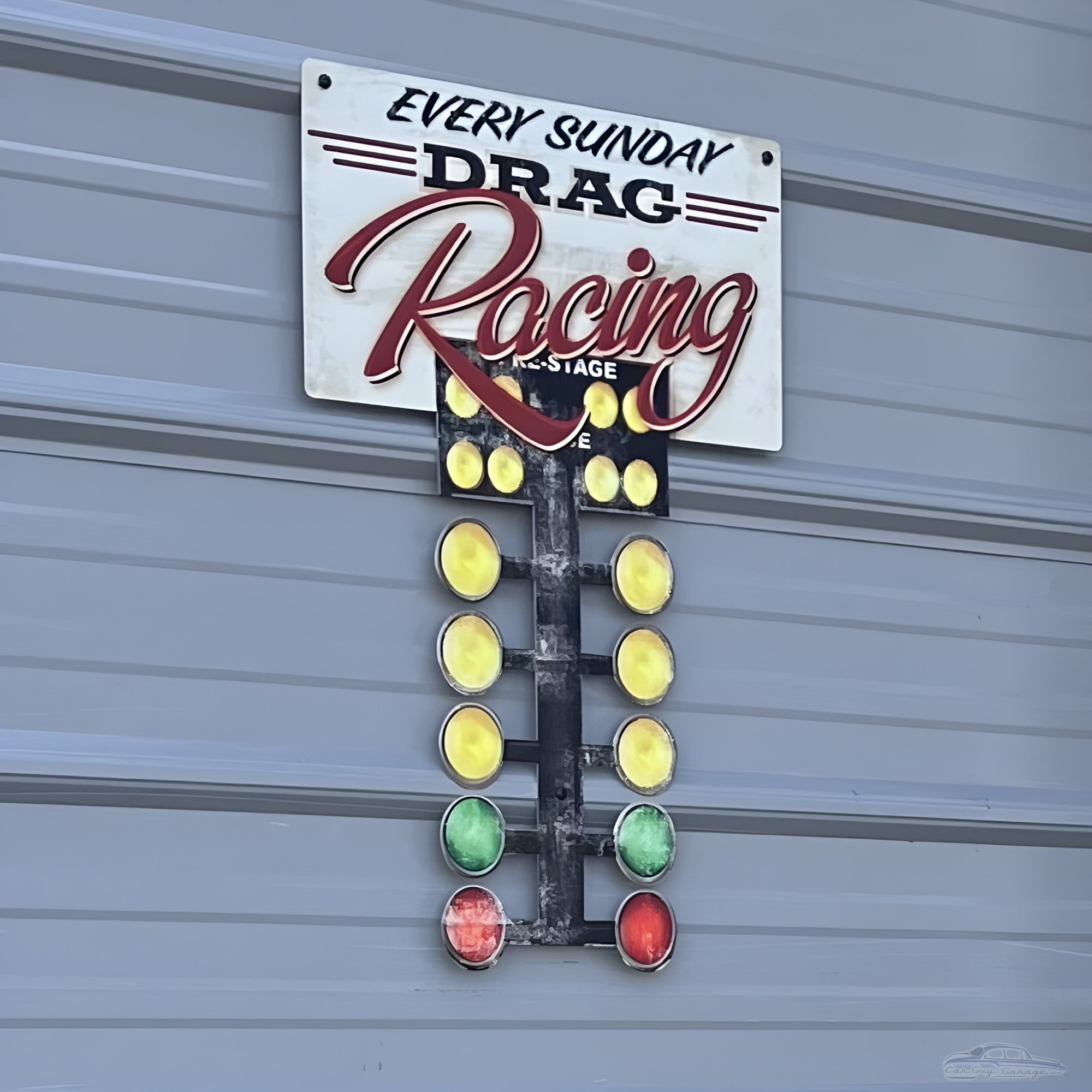 Drag Racing Metal Sign - 16"x24" Custom Shape, Made in USA