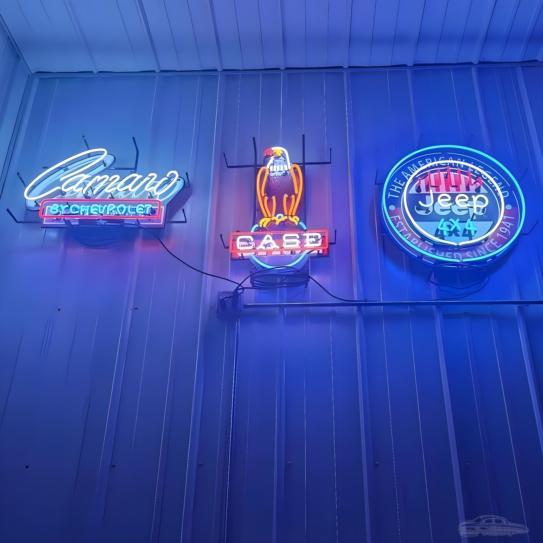 Case Eagle Neon Sign - Hand-Blown Glass, Vibrant Glow, 18x26