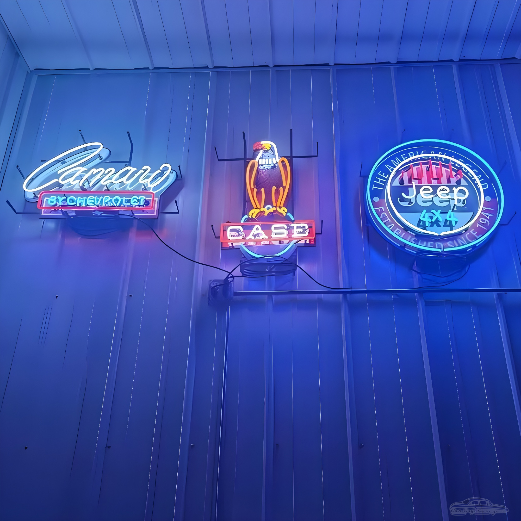 Case Eagle Neon Sign - Hand-Blown Glass, Vibrant Glow, 18x26