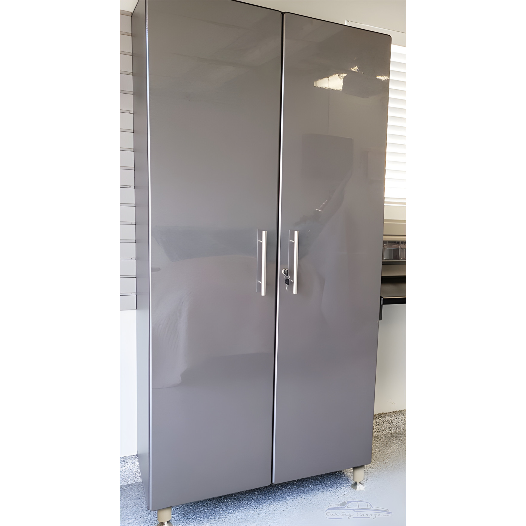 Grey Modular 2-Door Tall Closet - Garage Storage Solution