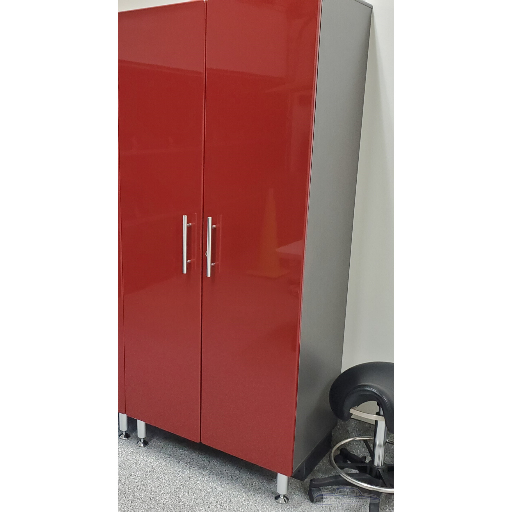 Red Modular 6 Piece Closets - Ruby Red Metallic Garage Storage
