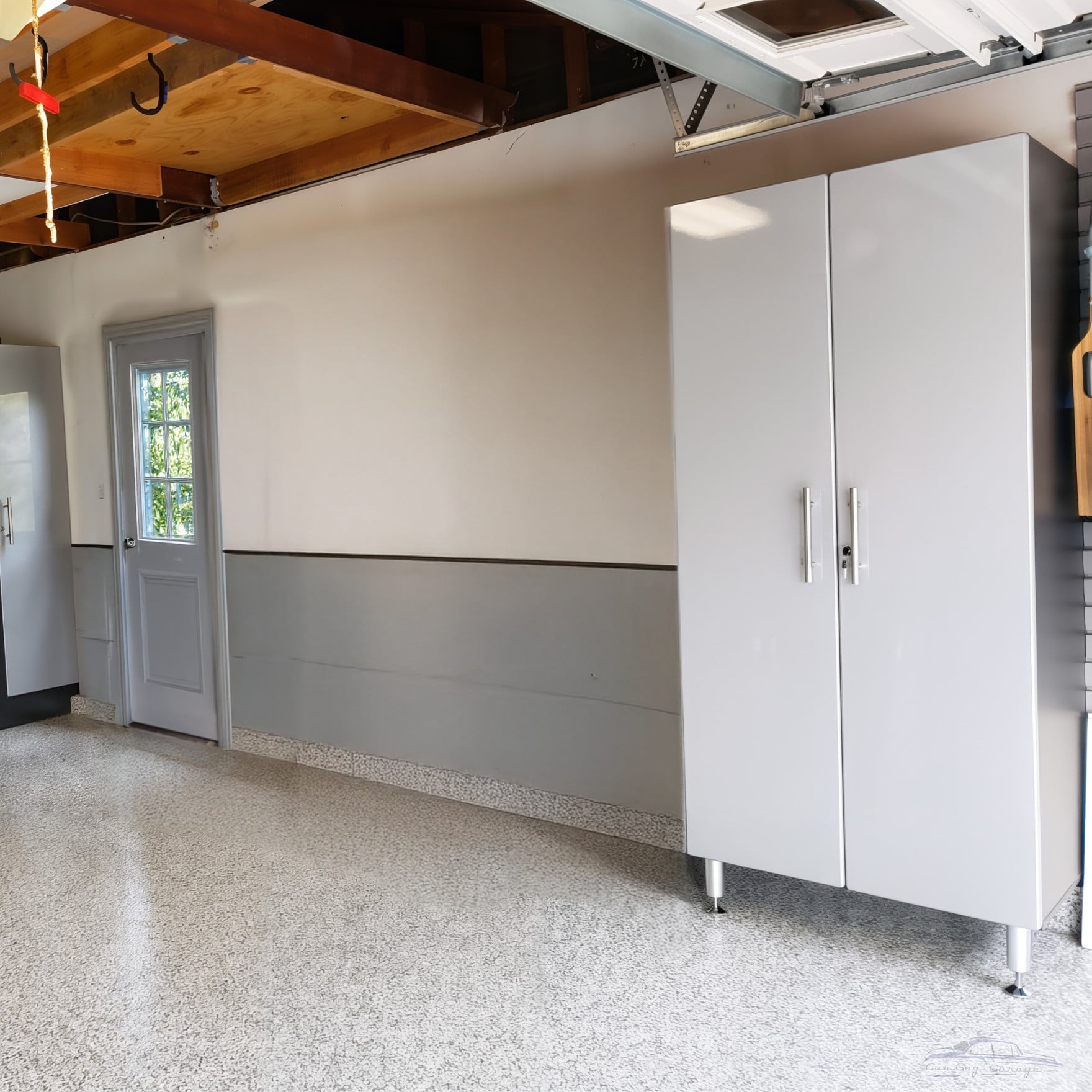 Silver Modular 11 Piece Kit with Bamboo Worktop for Garage