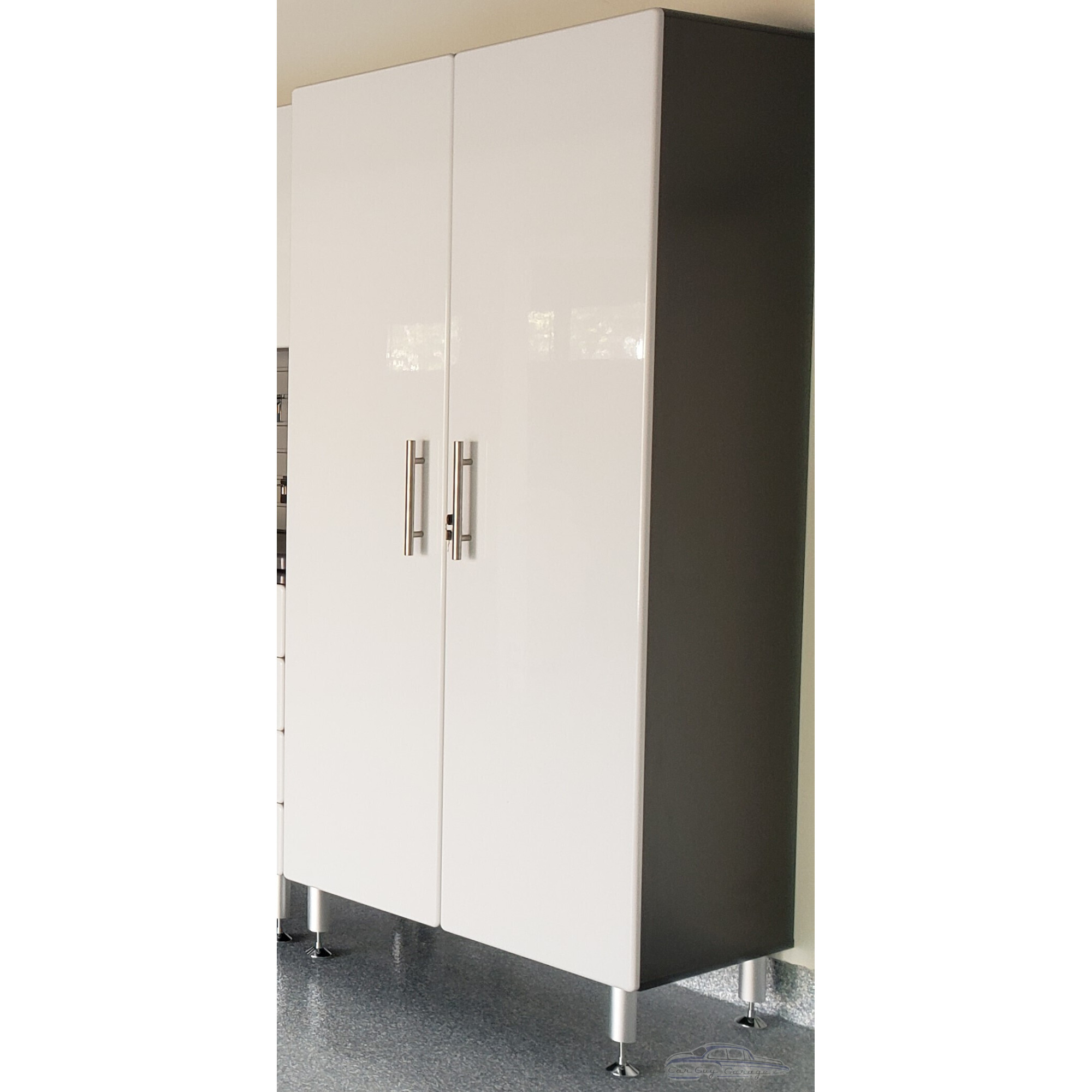White Modular 2-Door Tall Closet - Elegant Garage Storage Solution