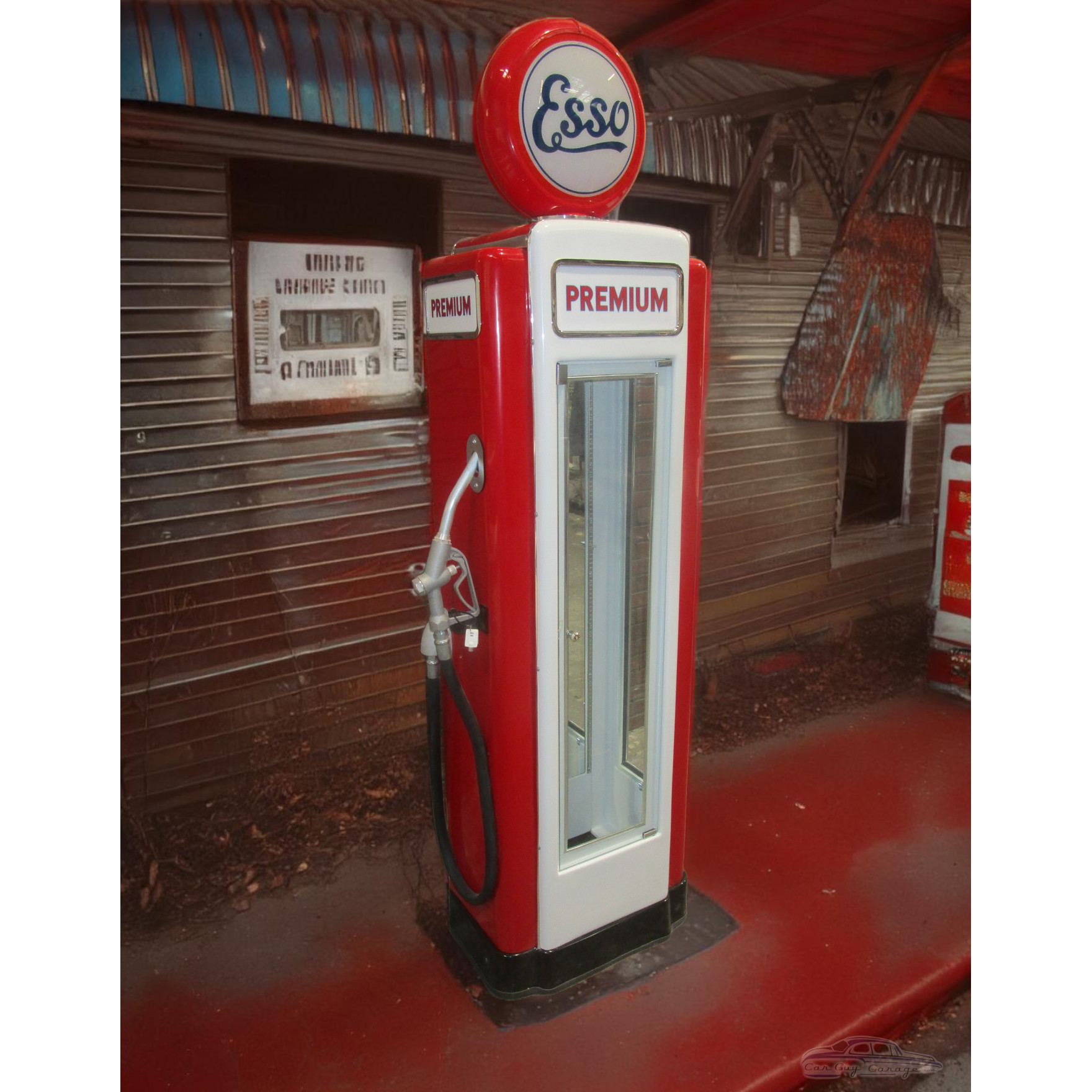 Esso Premium Display Case - Wayne 70 Gas Pump Replica