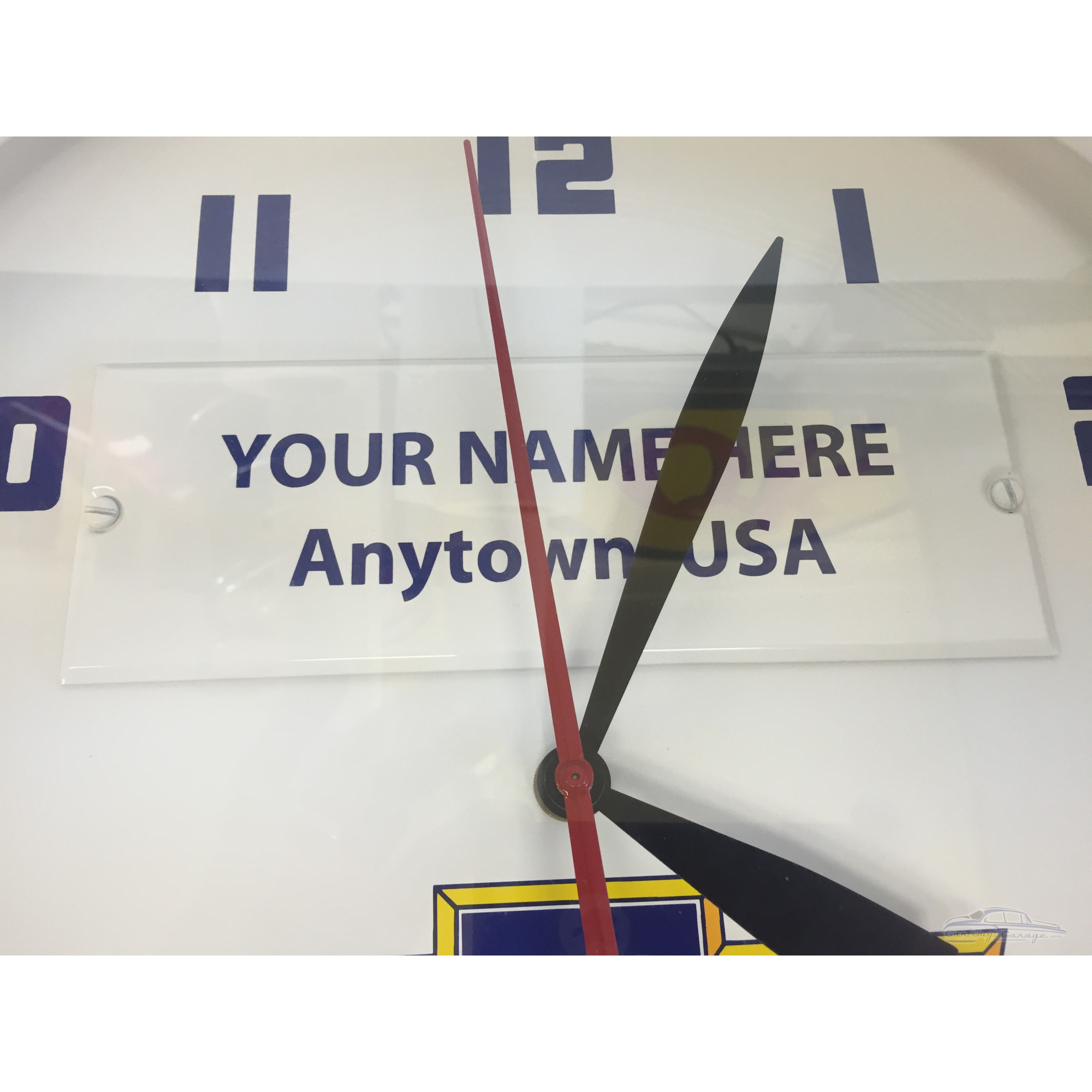 20" Personalized Neon Chevrolet Clock - Customizable & Retro