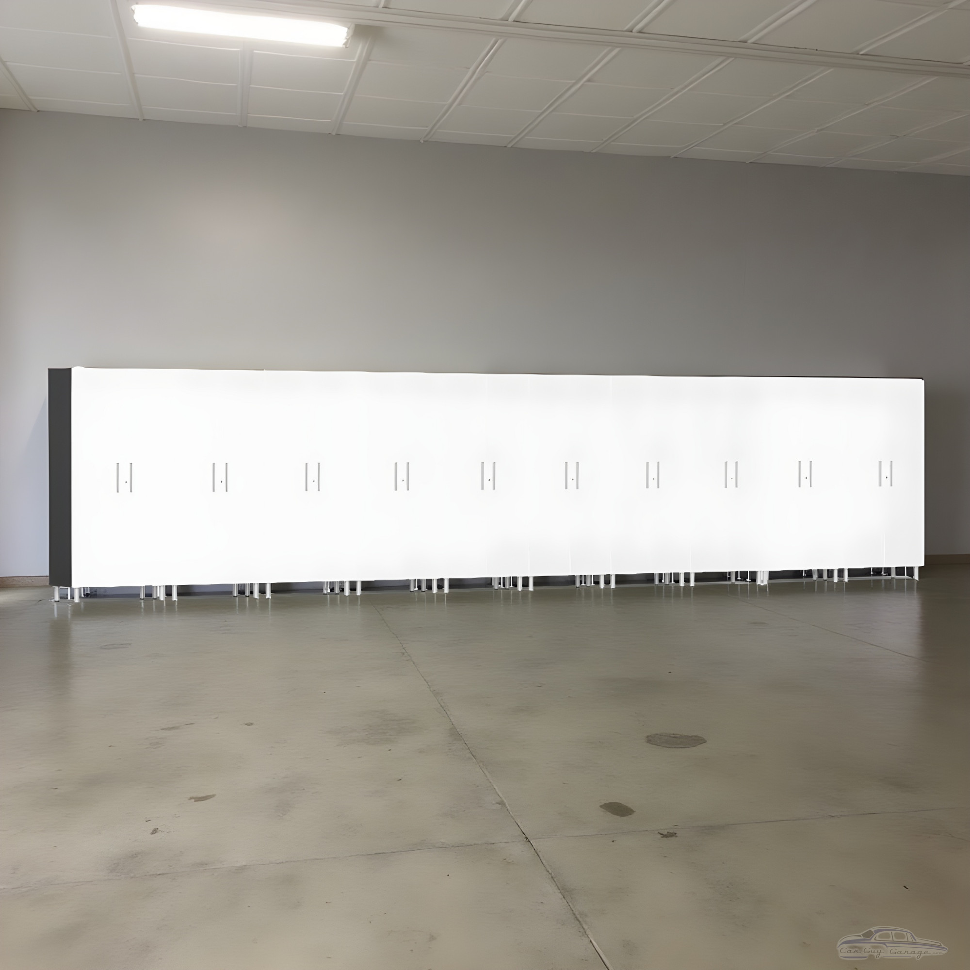 White Modular 10 Piece Closet Set - Elegant Garage Storage Solution