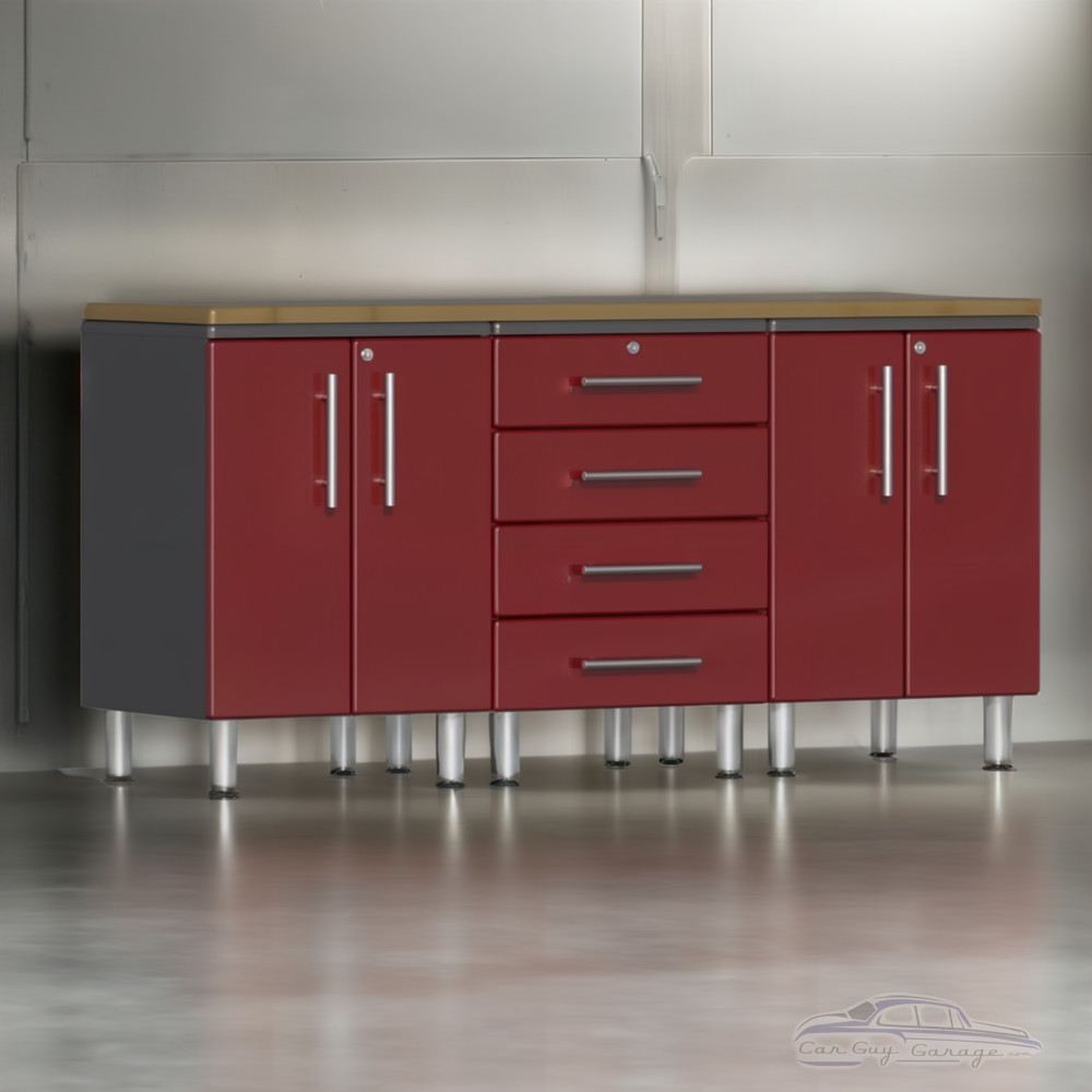 Ruby Red Metallic MDF Cabinets