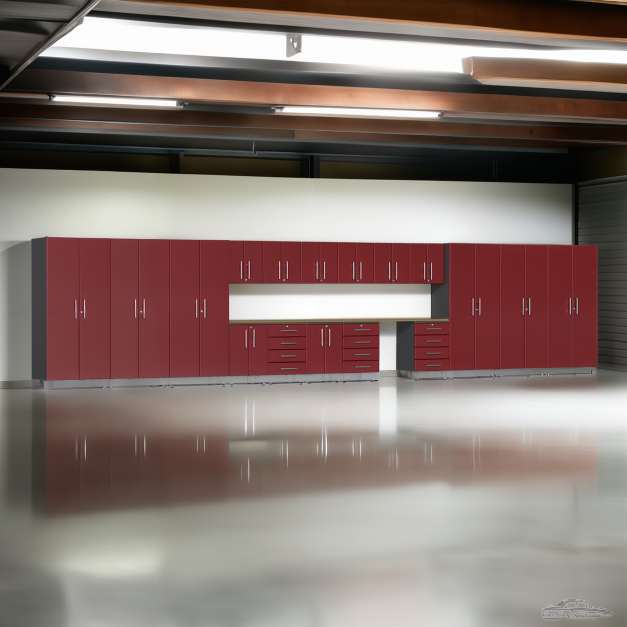 Red Modular 19 Piece Super-Set for Ultimate Garage Storage