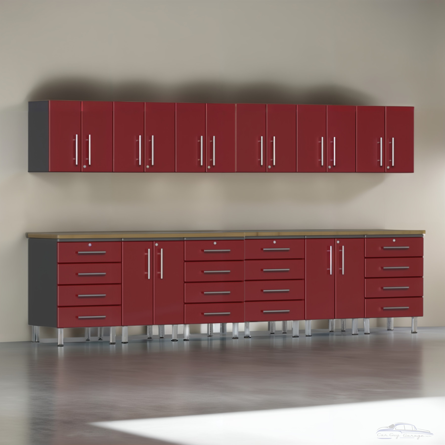 Red Modular 14 Piece Set - Ultimate Garage Storage Solution