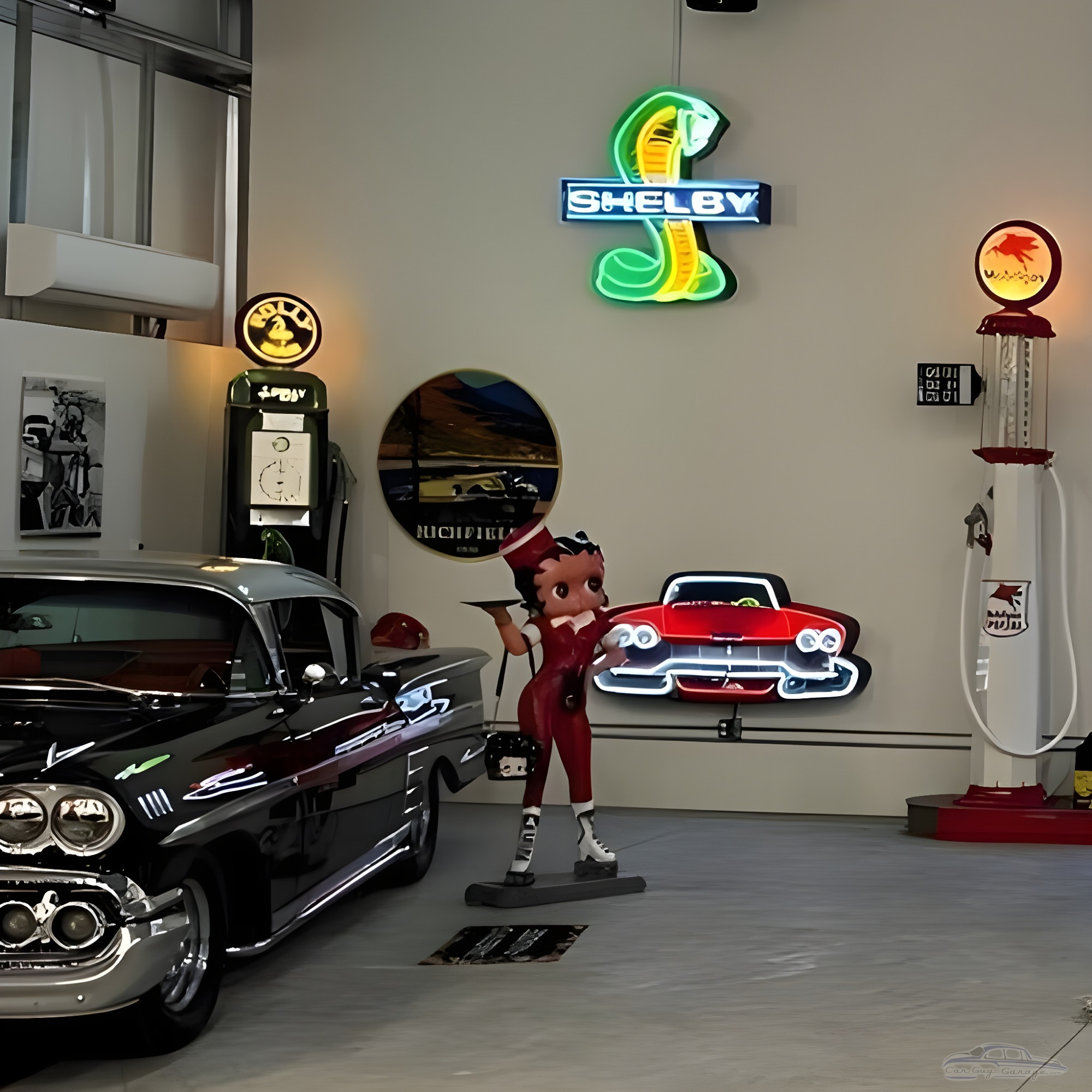 45" Tall Shelby Cobra Neon Sign - Retro Style Decor