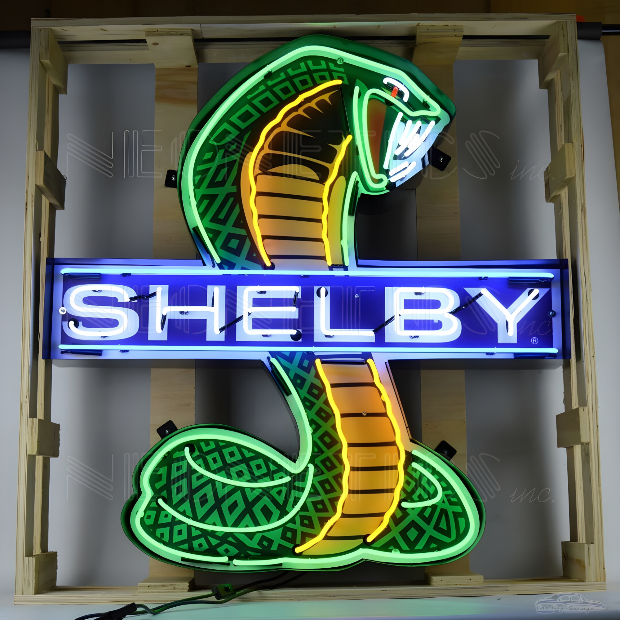 45" Tall Shelby Cobra Neon Sign - Retro Style Decor