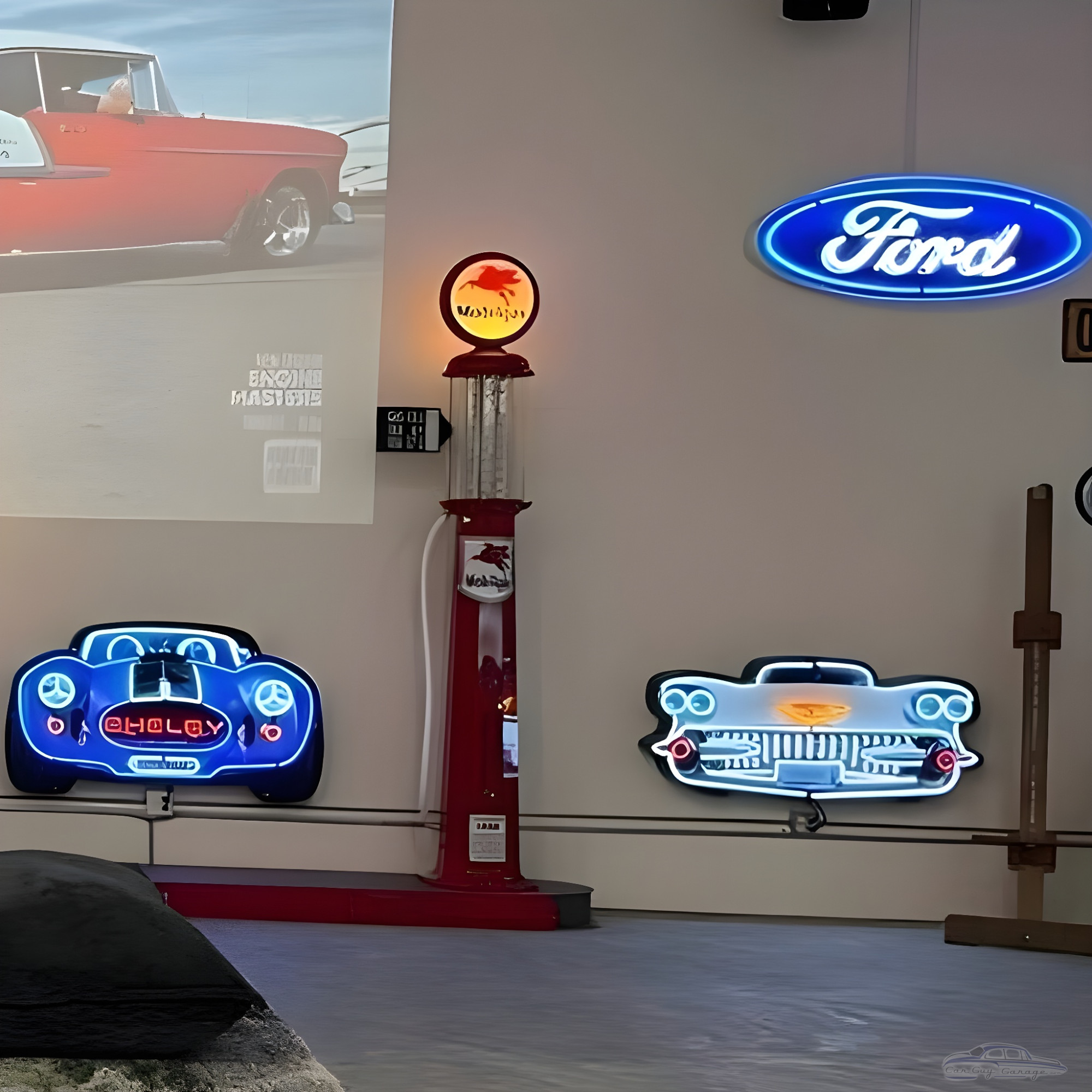 Shelby Cobra Grill Neon Sign - Iconic Car Decor, 60x34x6 Inches