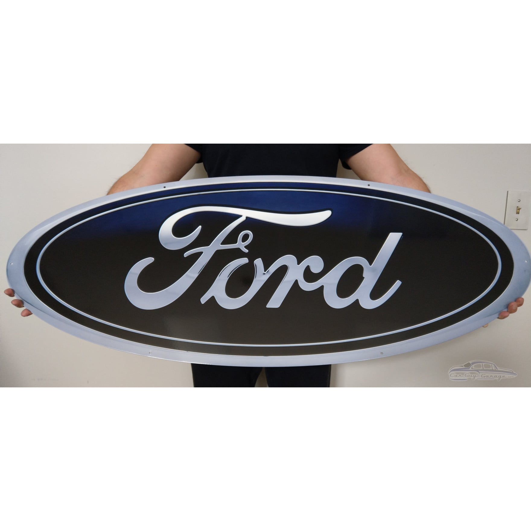 Ford Emblem Sign - Heavy 14 Gauge Steel, 3D Look, Made in USA