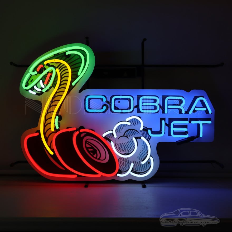 Cobra Jet Neon Sign - Iconic Muscle Car Decor for Enthusiasts
