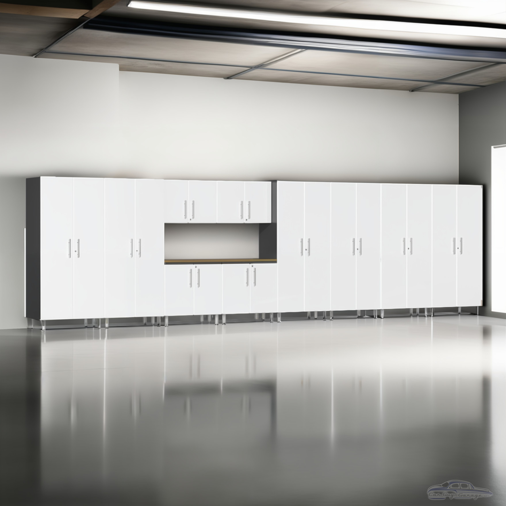 White Modular 11 Piece Set - Elegant Garage Storage Solution