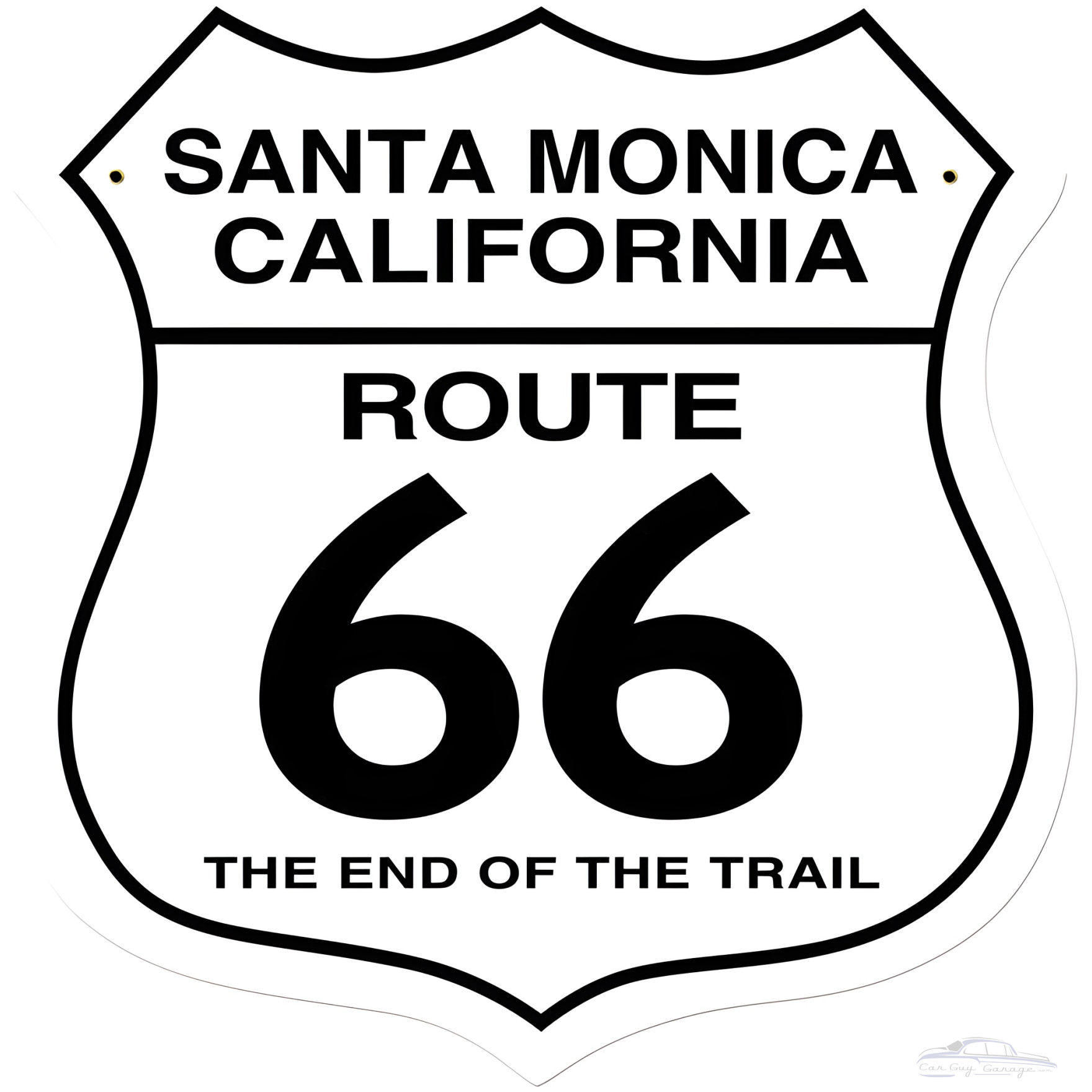 Santa Monica Metal Sign - 28"x28" Vintage USA Made Steel