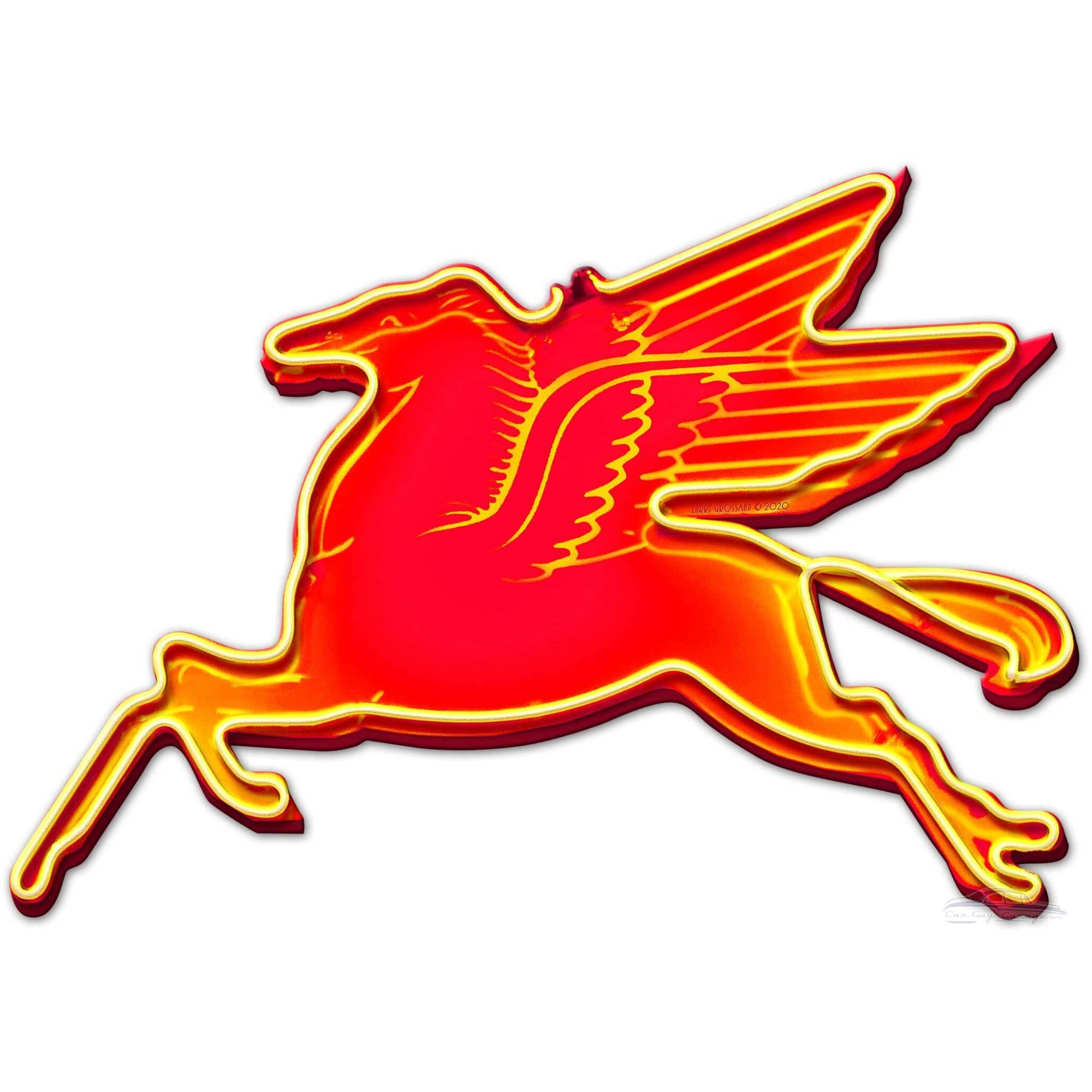 Vintage Pegasus Metal Sign - 30"x21" - Made in USA