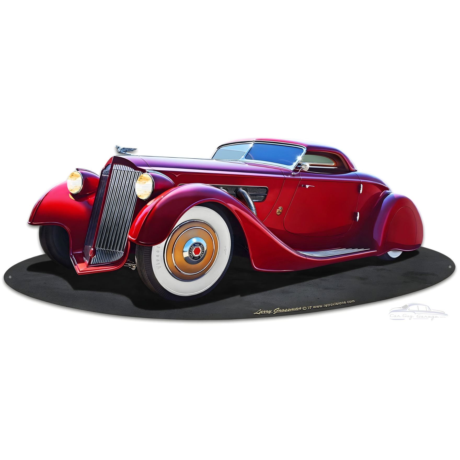 Vintage 1940 Packard Kustom Metal Sign - 30" x 12"