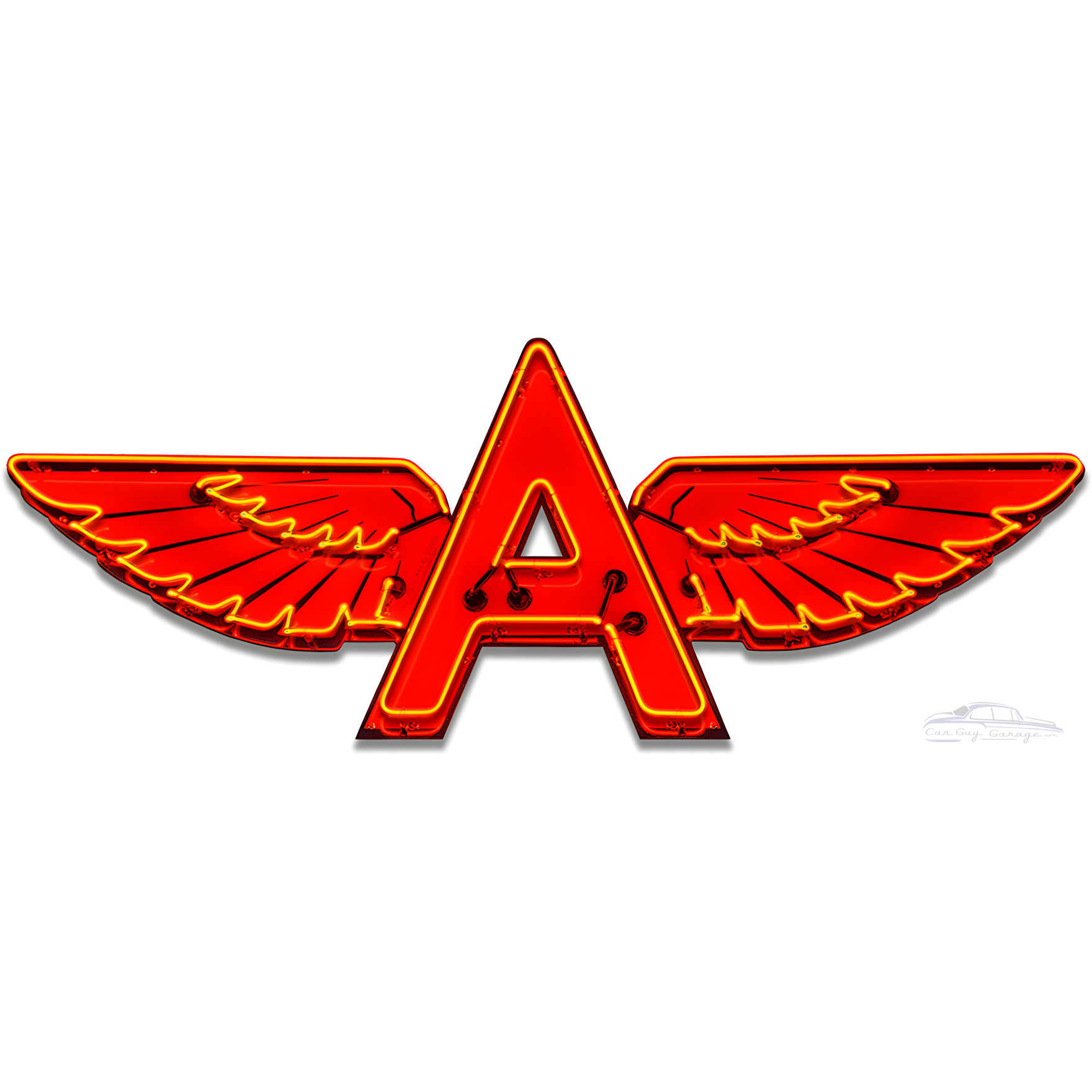 Flying A Metal Sign - 30"x12" Vintage USA Made Garage Decor