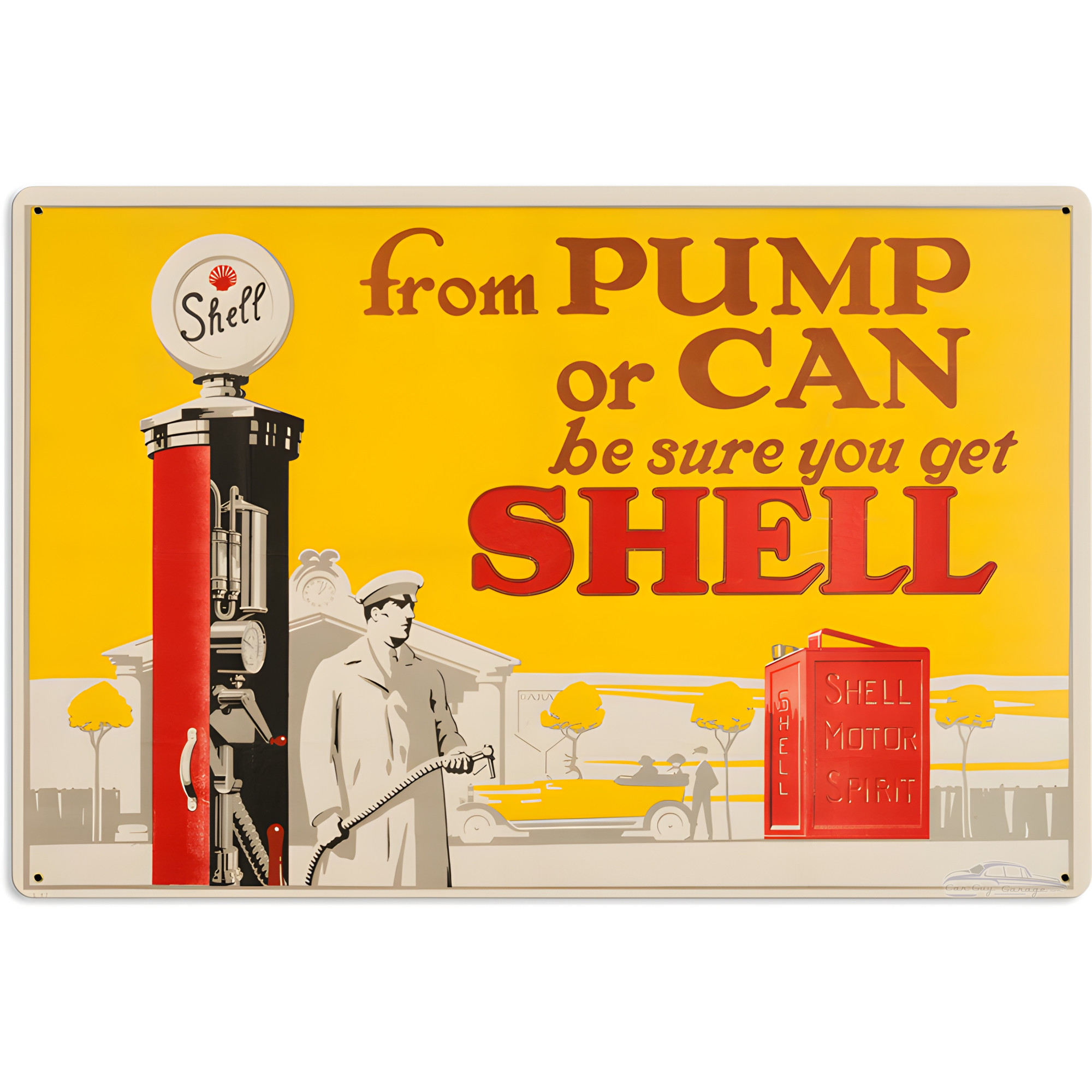 24"x16" Vintage Pump Can Metal Sign - Made in USA