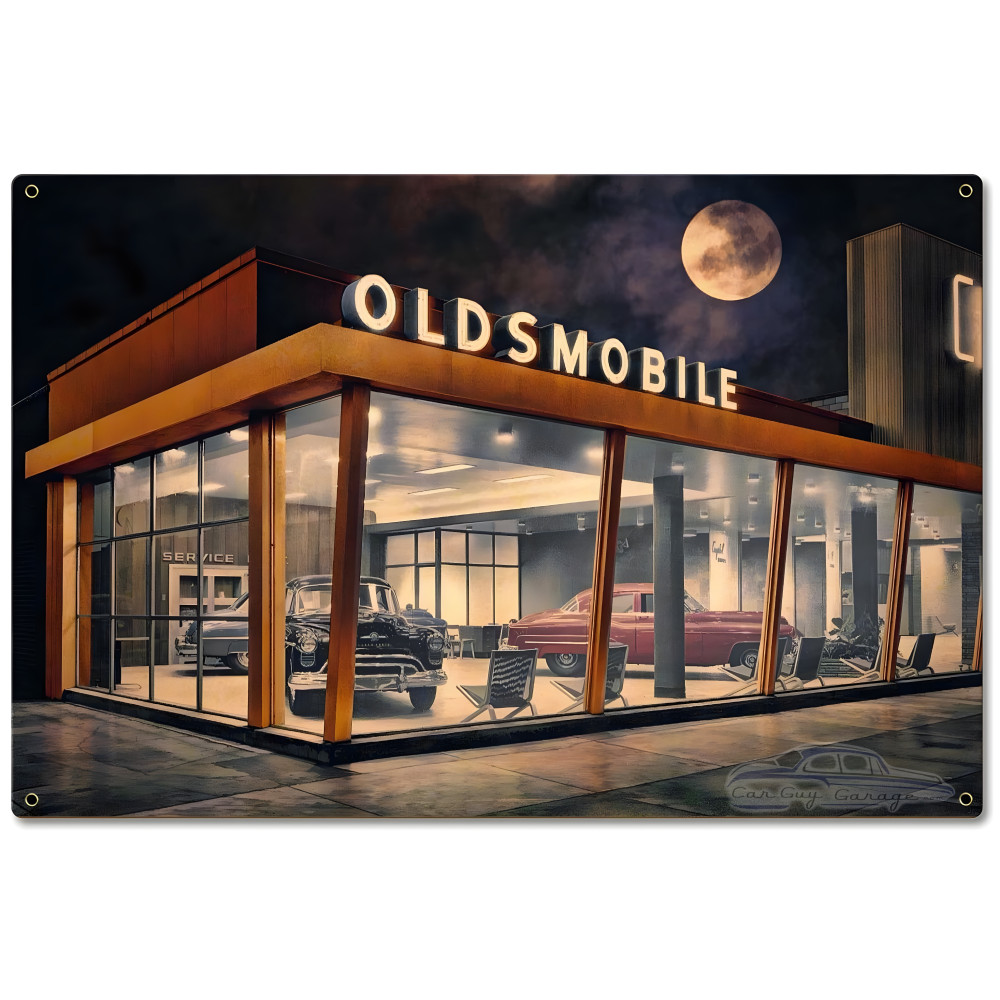 Oldsmobile Service Neon Sign - Vintage Automotive Decor, 36"