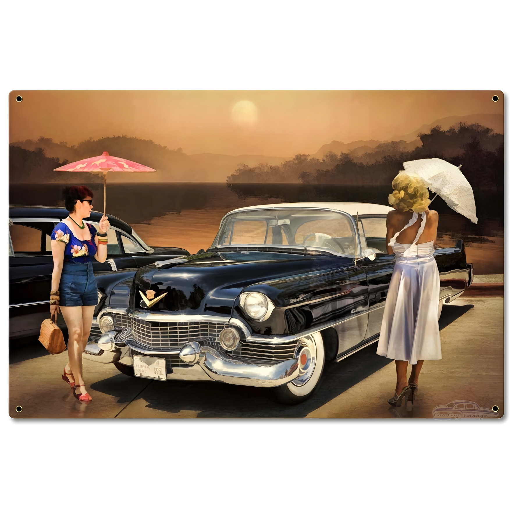 Women Love Cadillac Philosophy Metal Sign - Vintage Style 24"x16"