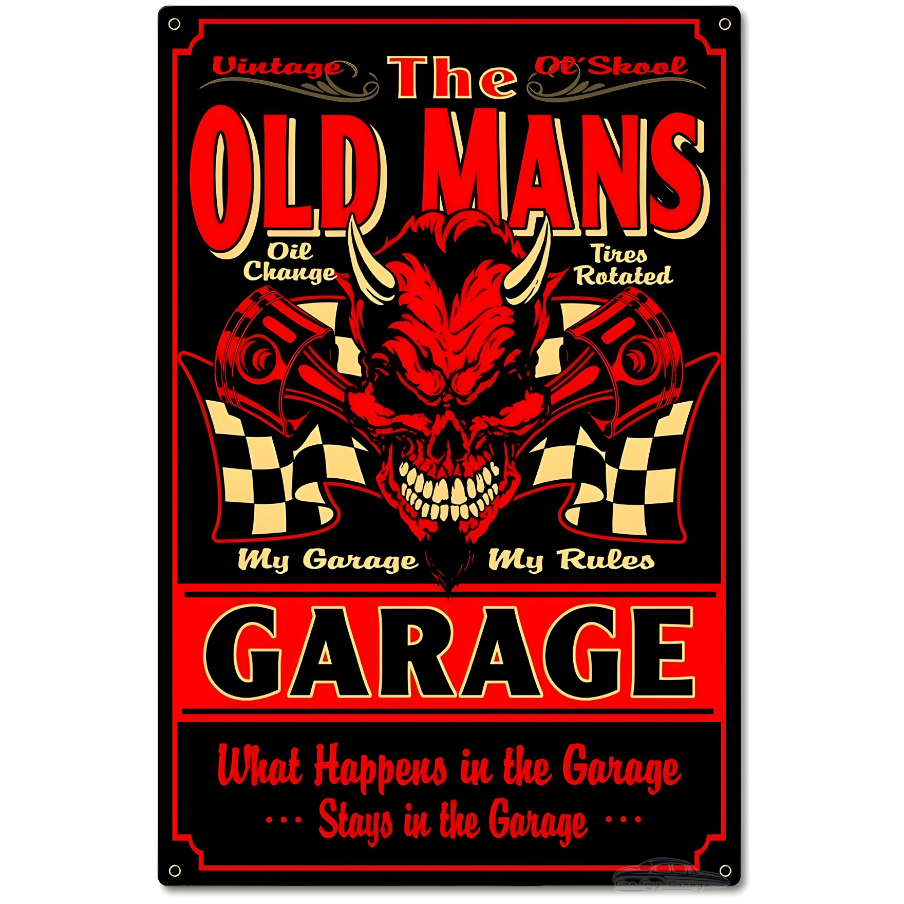 Old Man's Garage Metal Sign - Vintage 16"x24" USA Made