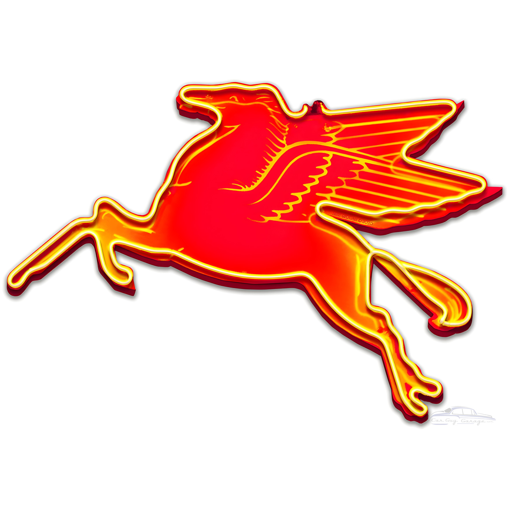 Vintage Pegasus Metal Sign - 22"x15" - Made in USA