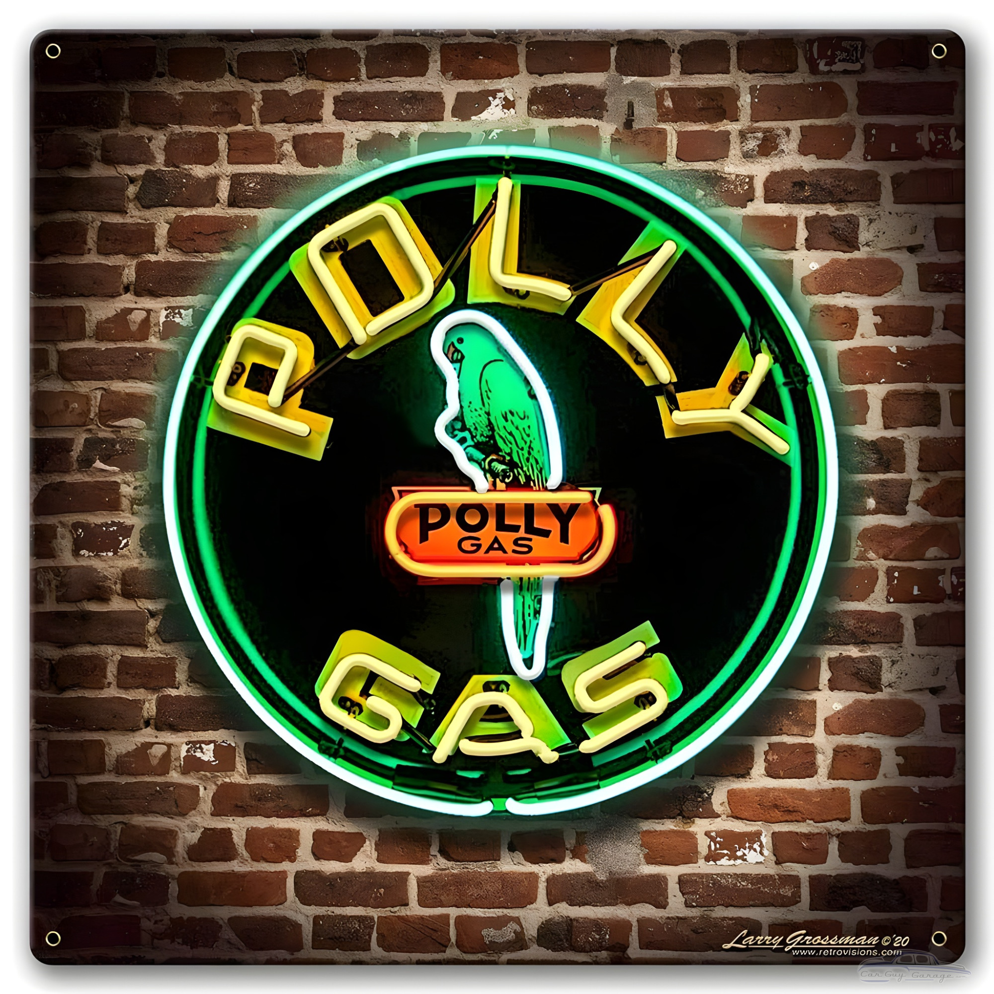 Vintage Polly Gas Metal Sign - 18"x18" - Made in USA