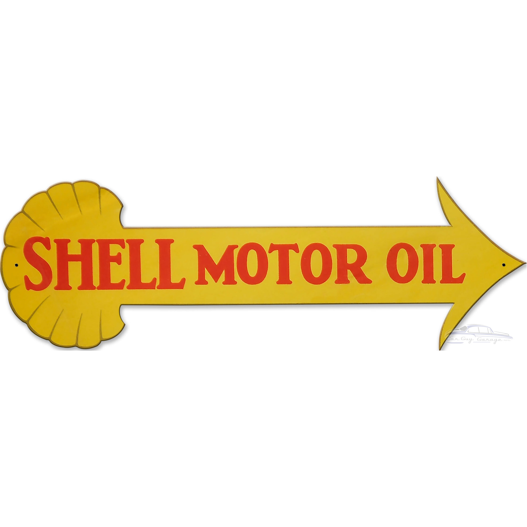 Shell Motor Oil Arrow Metal Sign - Vintage Style, USA Made