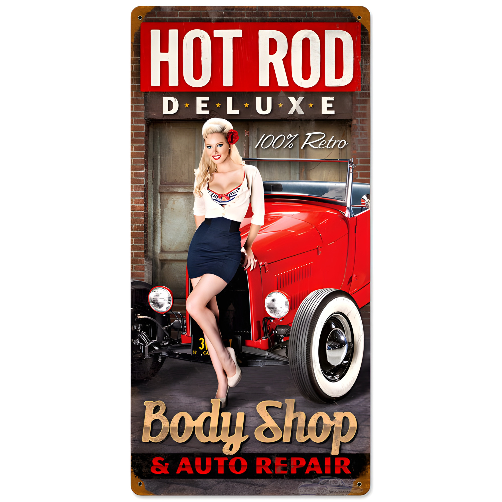 Body Shop Metal Sign - Vintage 12"x24" Heavy Gauge Steel Decor