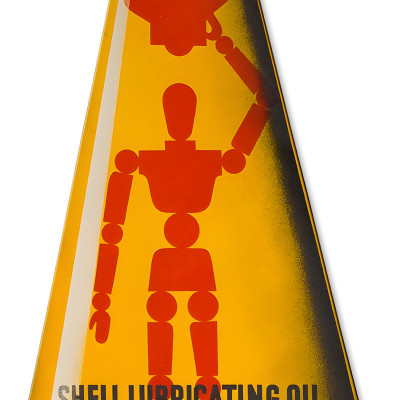 Shell Lubricating Oil Can Metal Sign - 23"x12" - USA Made