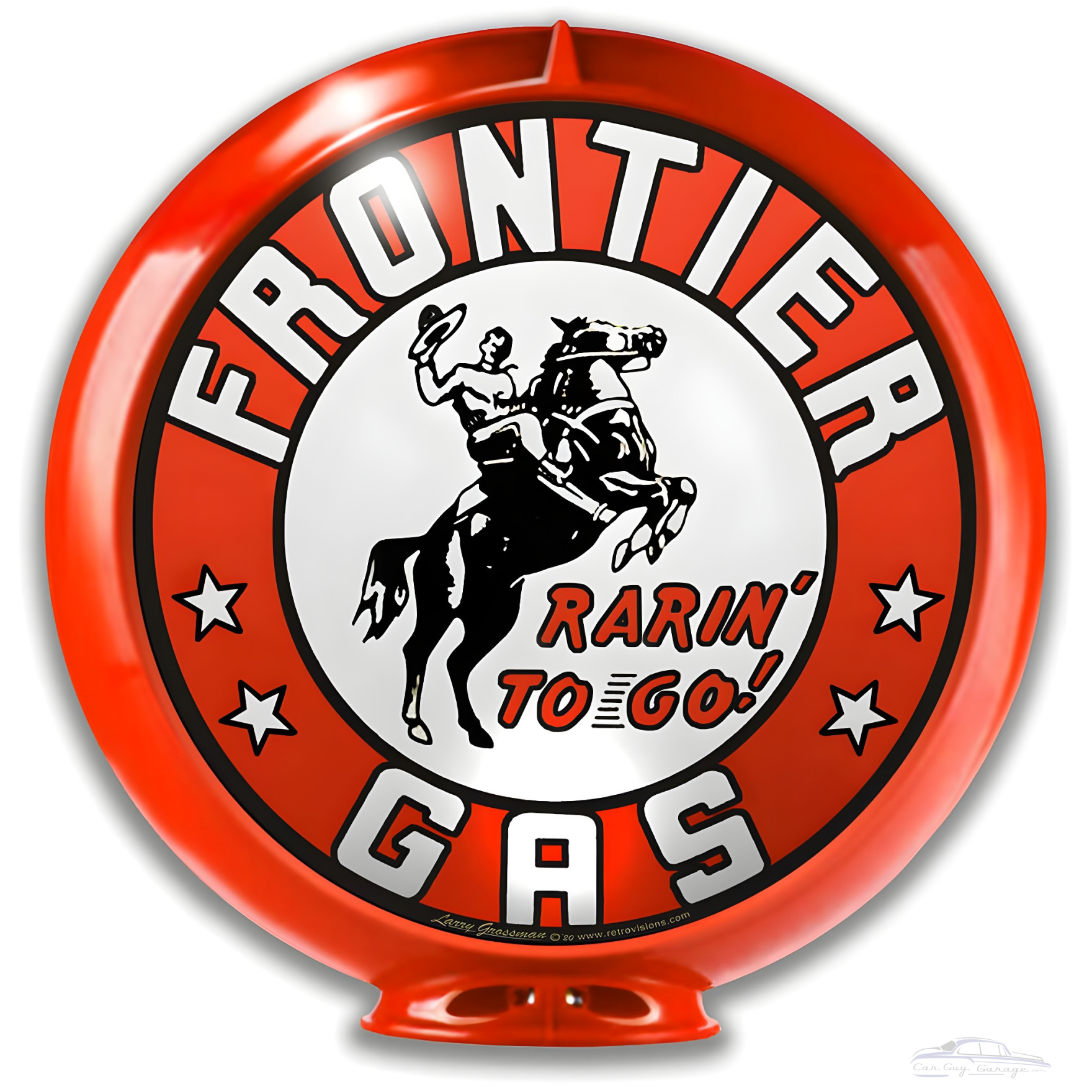 Frontier Gas Globe Metal Sign - Vintage 16"x16" USA Made