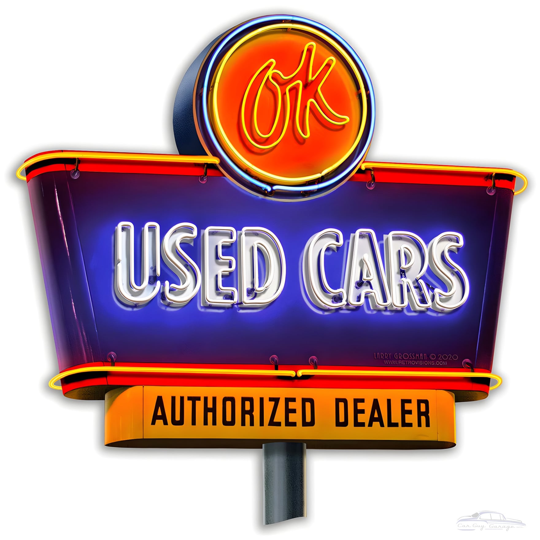 Vintage Used Car Metal Sign - 16"x16" - Made in USA
