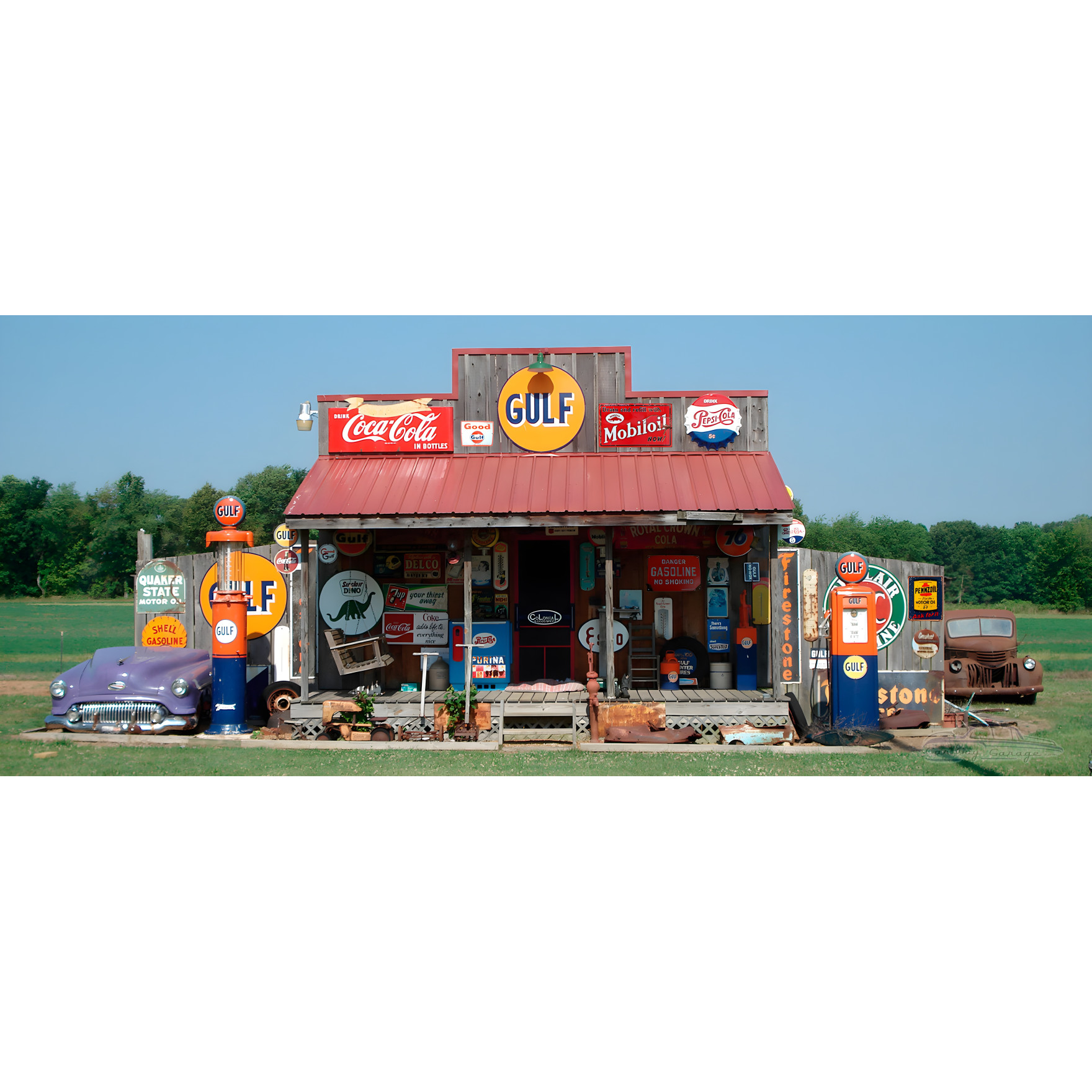 Gulf Signs House Metal Sign - Vintage Charm, 24"x10" USA Made